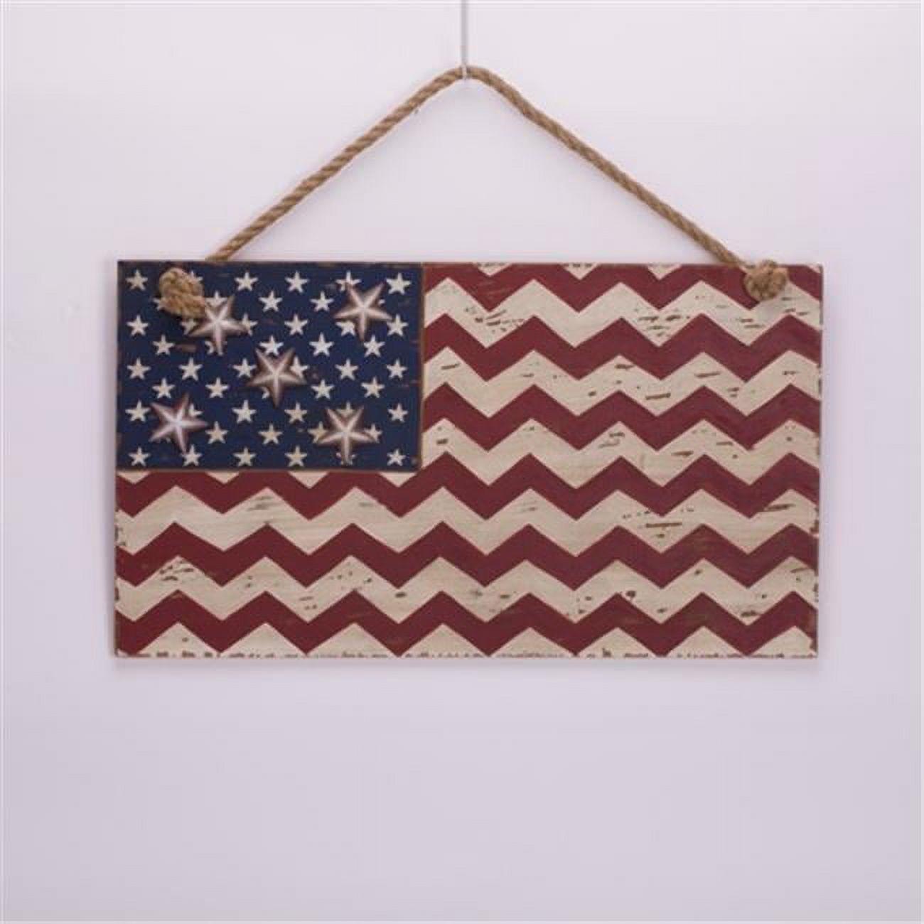 Glitzhome Wood Chevron Flag Wall Art Wall Hanging - Walmart.com
