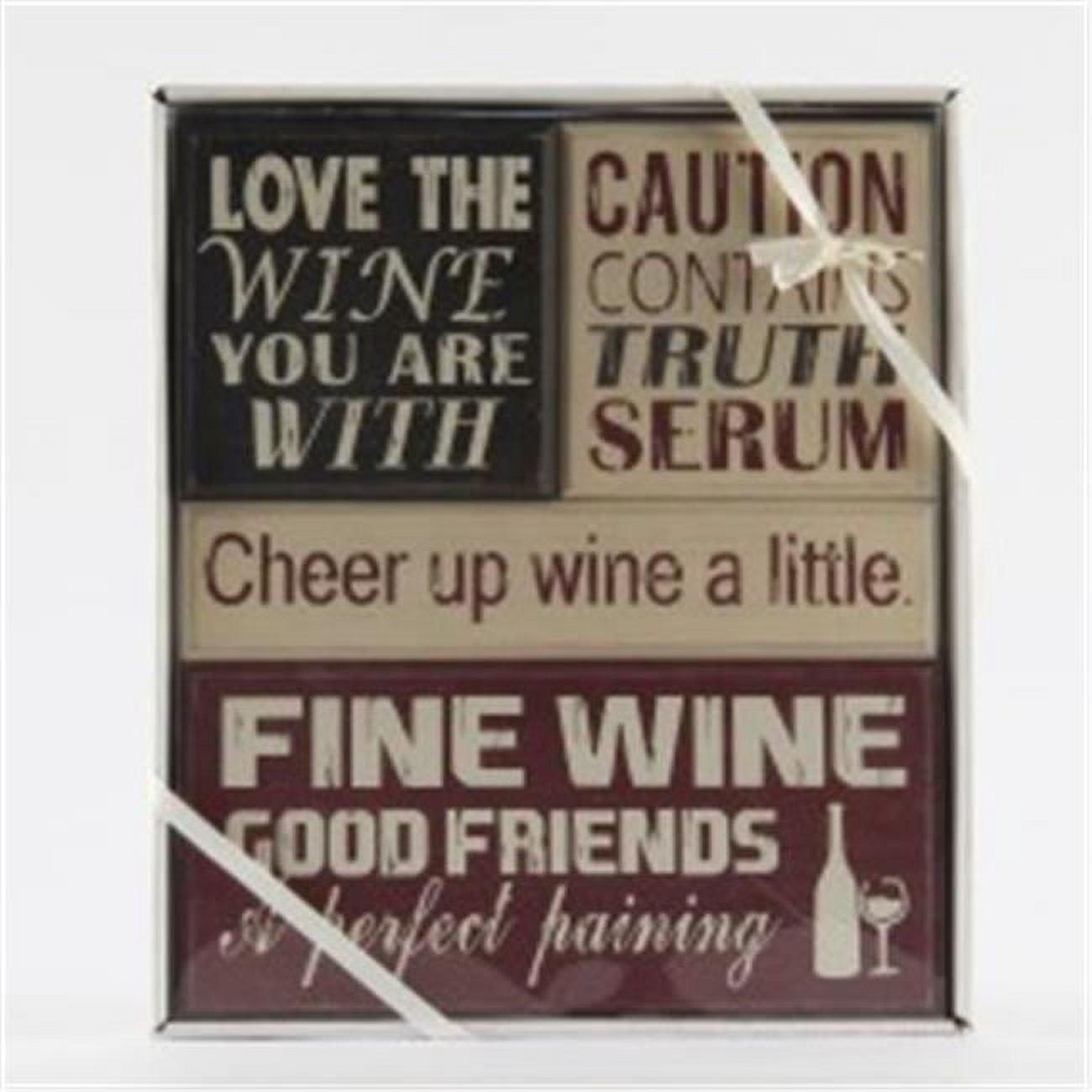 Glitzhome Wooden Wine Blocks Pack Wall Hanging - Walmart.com