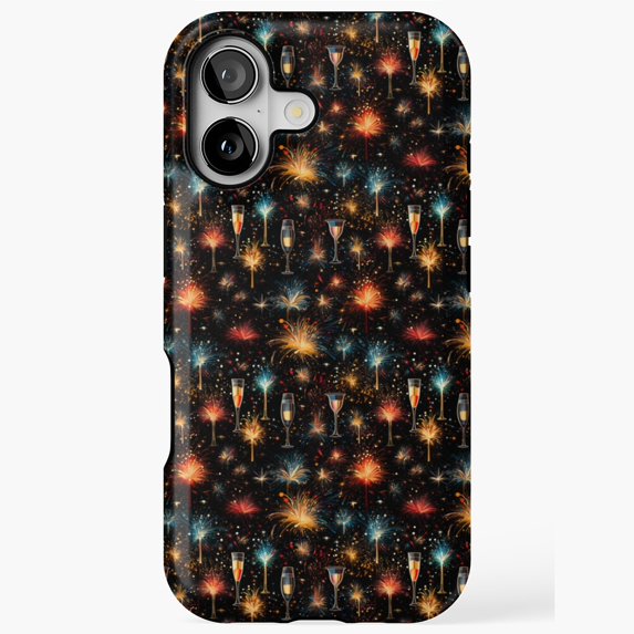 Glitzy Celebration New Year Art Phone Case 17 16 15 14 13 12 11 Pro Max ...