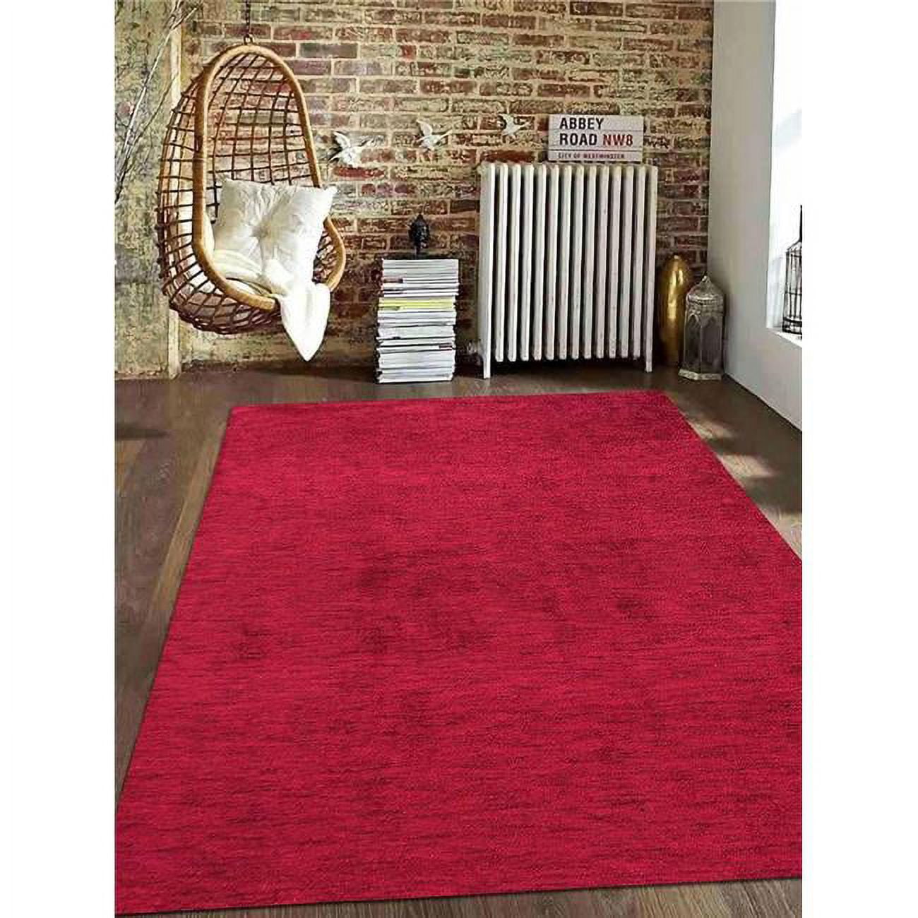 Glitzy Rugs Hand Knotted Gabbeh Silk Solid Rectangle Area Rug - Dark ...