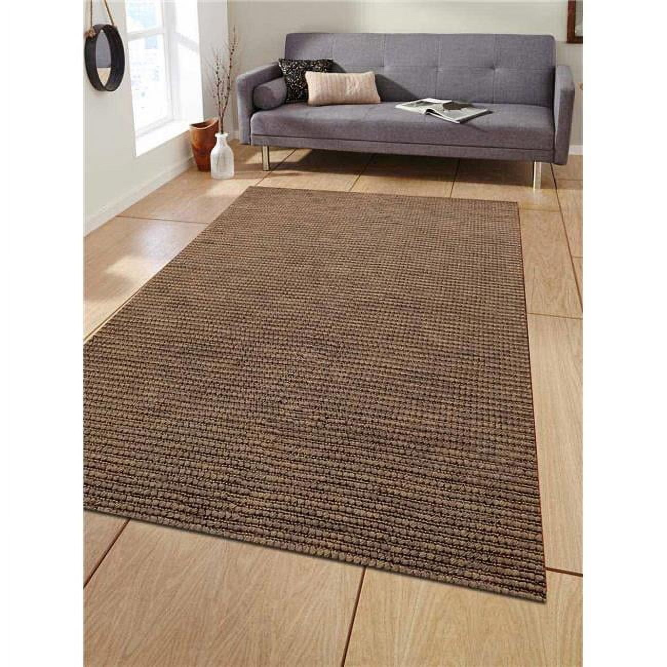 Glitzy Rugs UBSJ00059W0001A4 4 x 6 ft. Hand Woven Jute Solid Rectangle ...