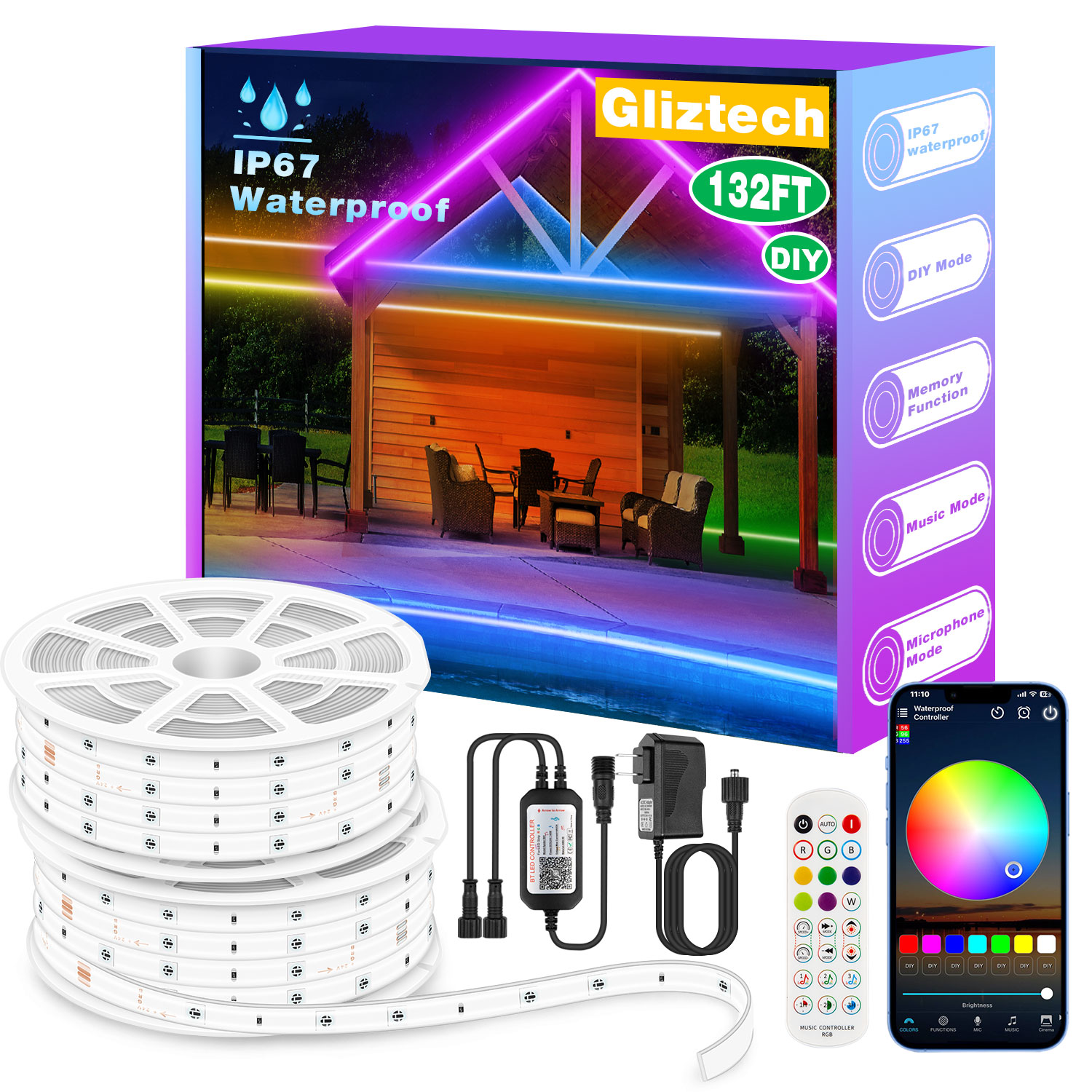 Led Neon Rope Light 12V LED Strip Lights Waterproof Silicone Rope Light ...