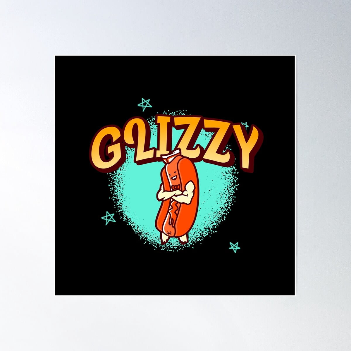 Glizzy Dog- Trendy Poster, 12x18 UNFRAMED - Walmart.com