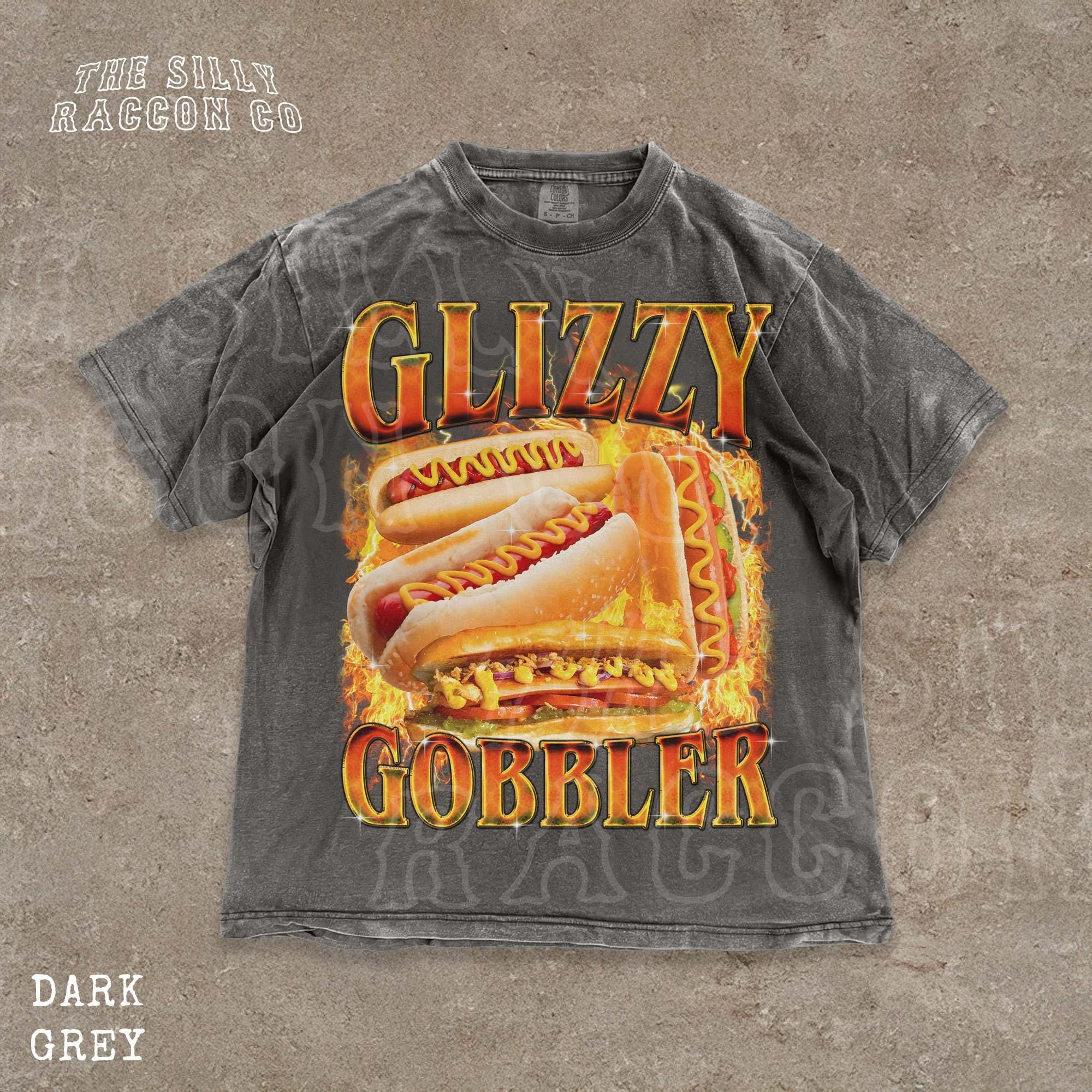 Glizzy Gobbler Faded Shirt, Funny Meme Tee Women, Vintage Hot Dog T ...
