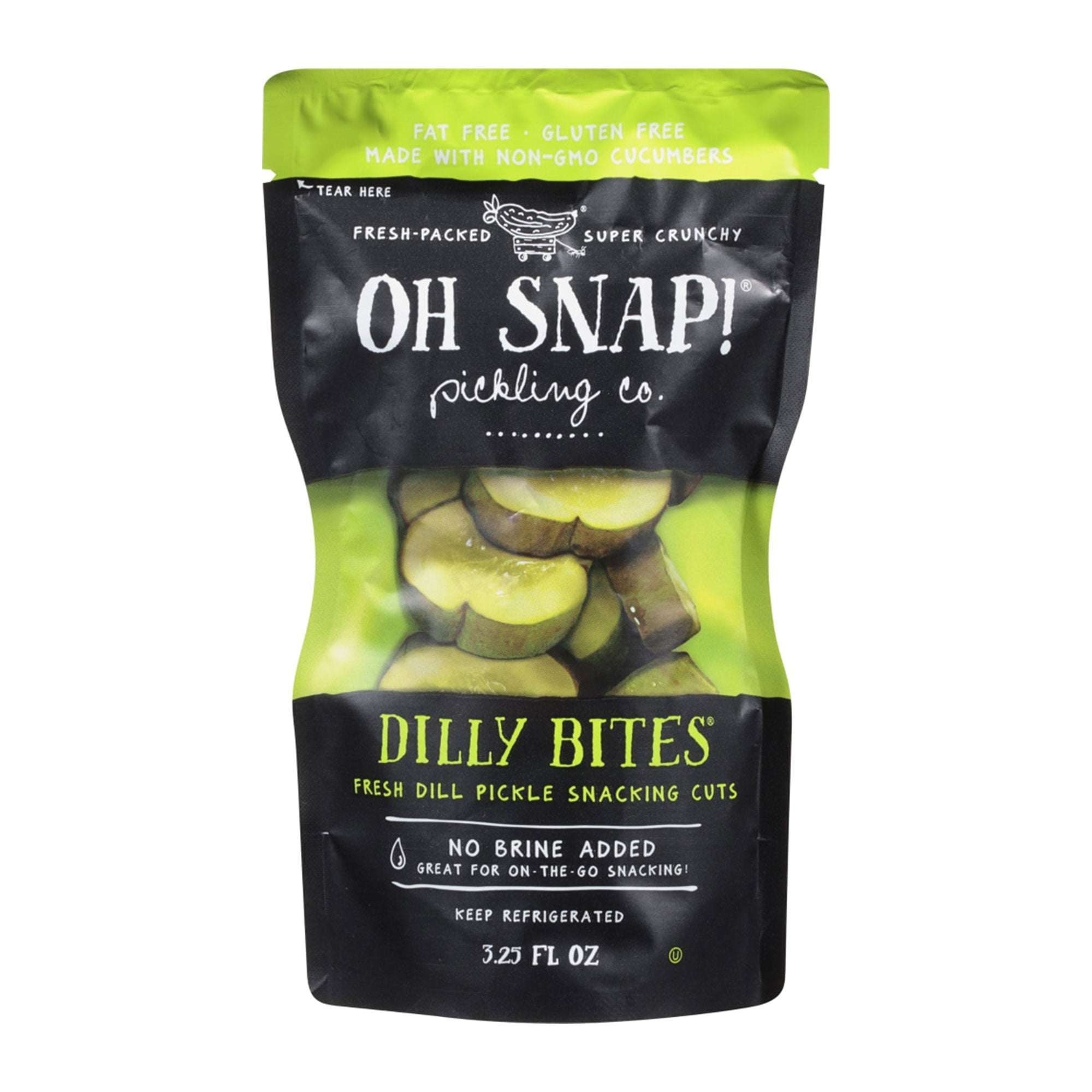 Oh Snap! Dilly Bites Fresh Dill Pickle Snacking Cuts, 3.25 Fl Oz ...