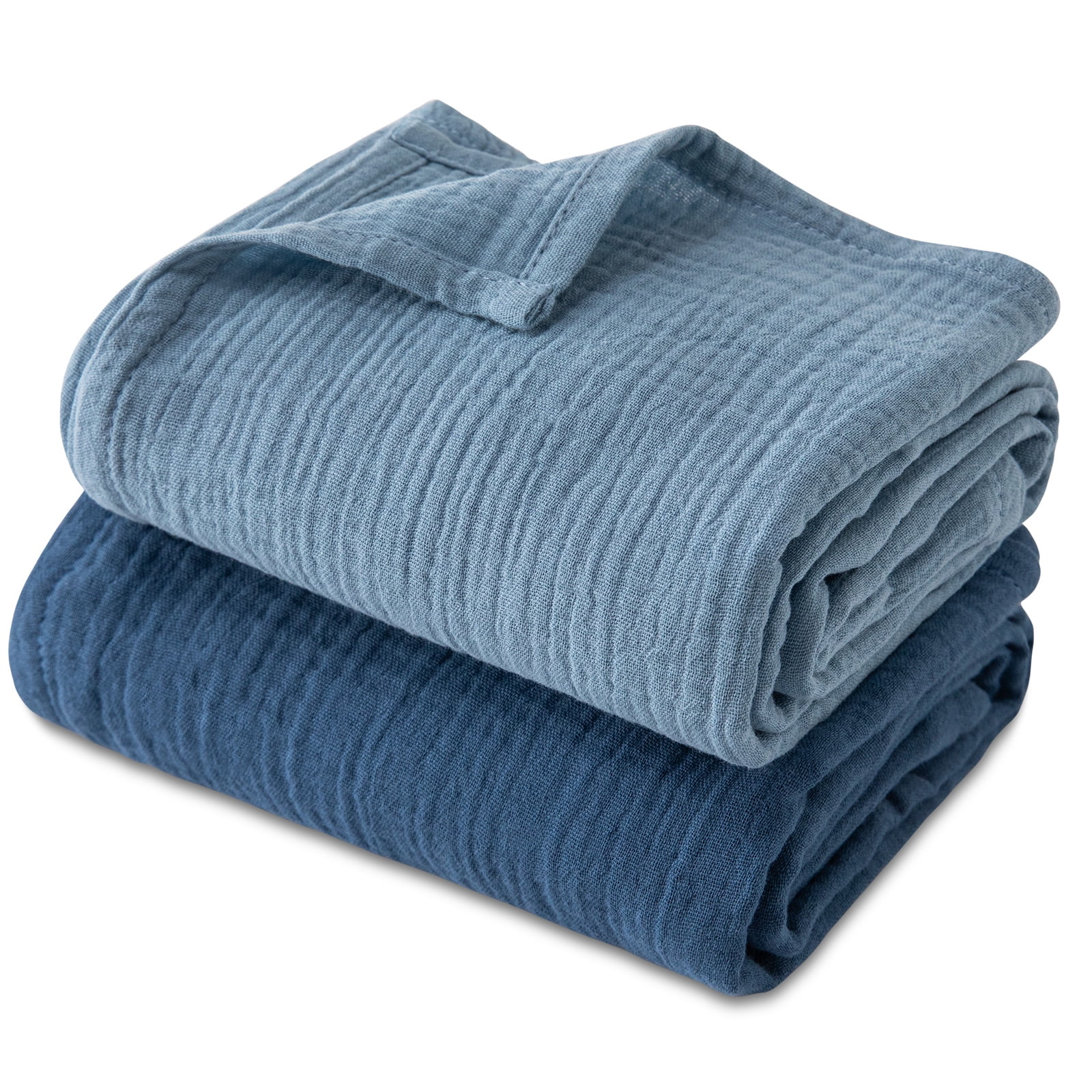 Gllquen 2-Pack Baby Muslin Cotton Swaddle Blankets, Soft & Breathable ...