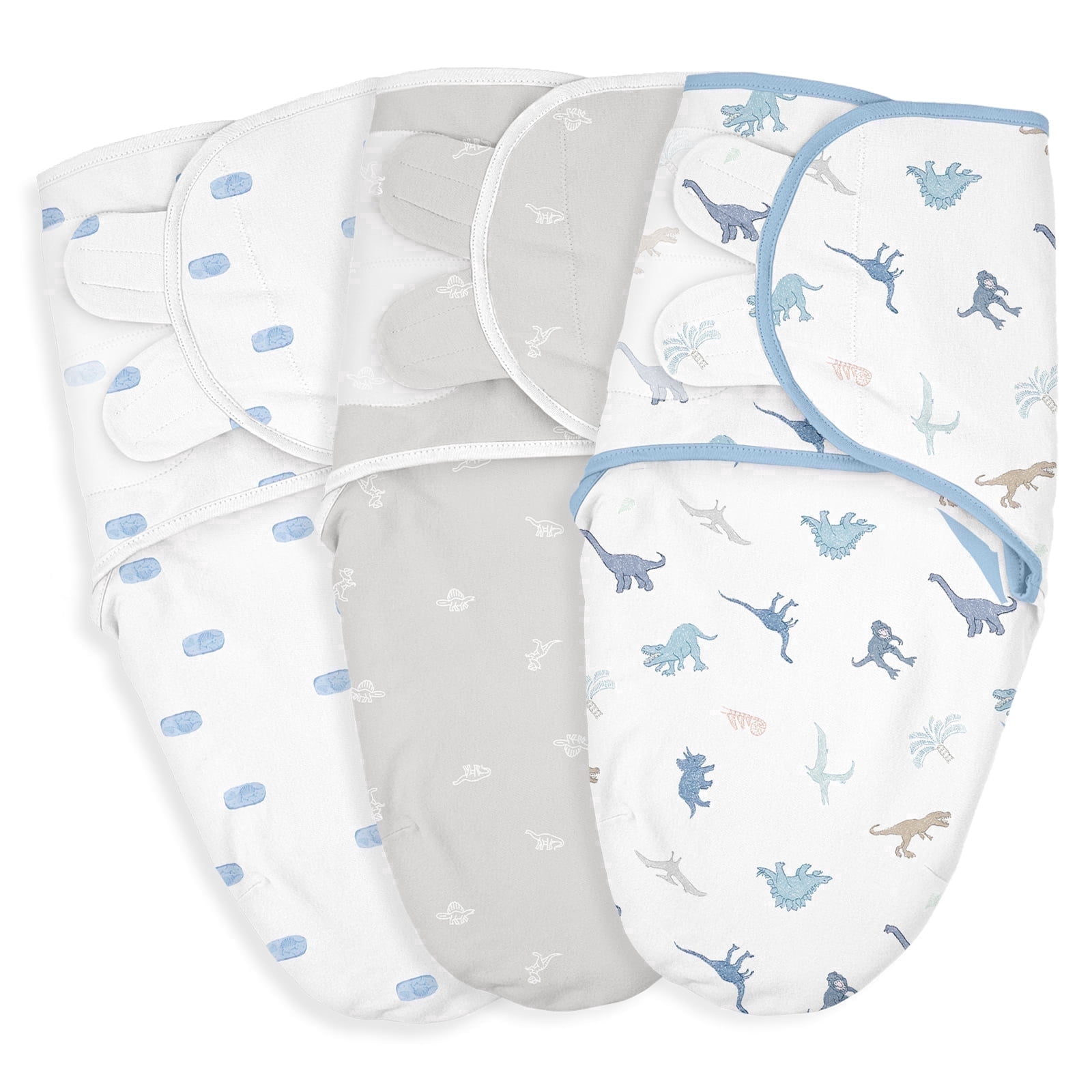 GLLQUEN BABY, Organic Cotton Baby Swaddle, 3-Pack, Dinosaur Land ...