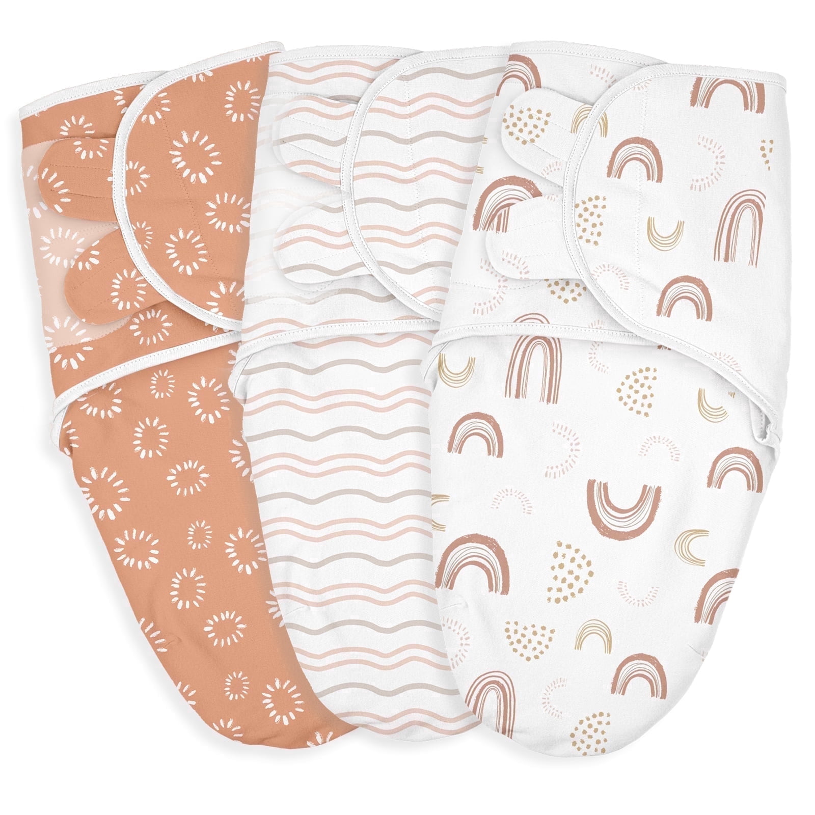 Gllquen Baby Organic Cotton Swaddle 3-Pack for 0-3 Months Newborn ...