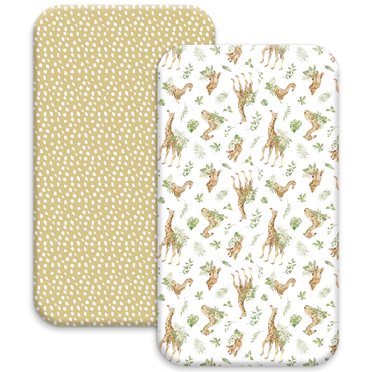 TL Care 3 Piece 100% Cotton Jersey Knit Fitted Crib Sheet, White ...