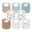 Qissep 10 Pack Muslin Baby Bibs, 100% Cotton Extra Absorbent & Soft ...