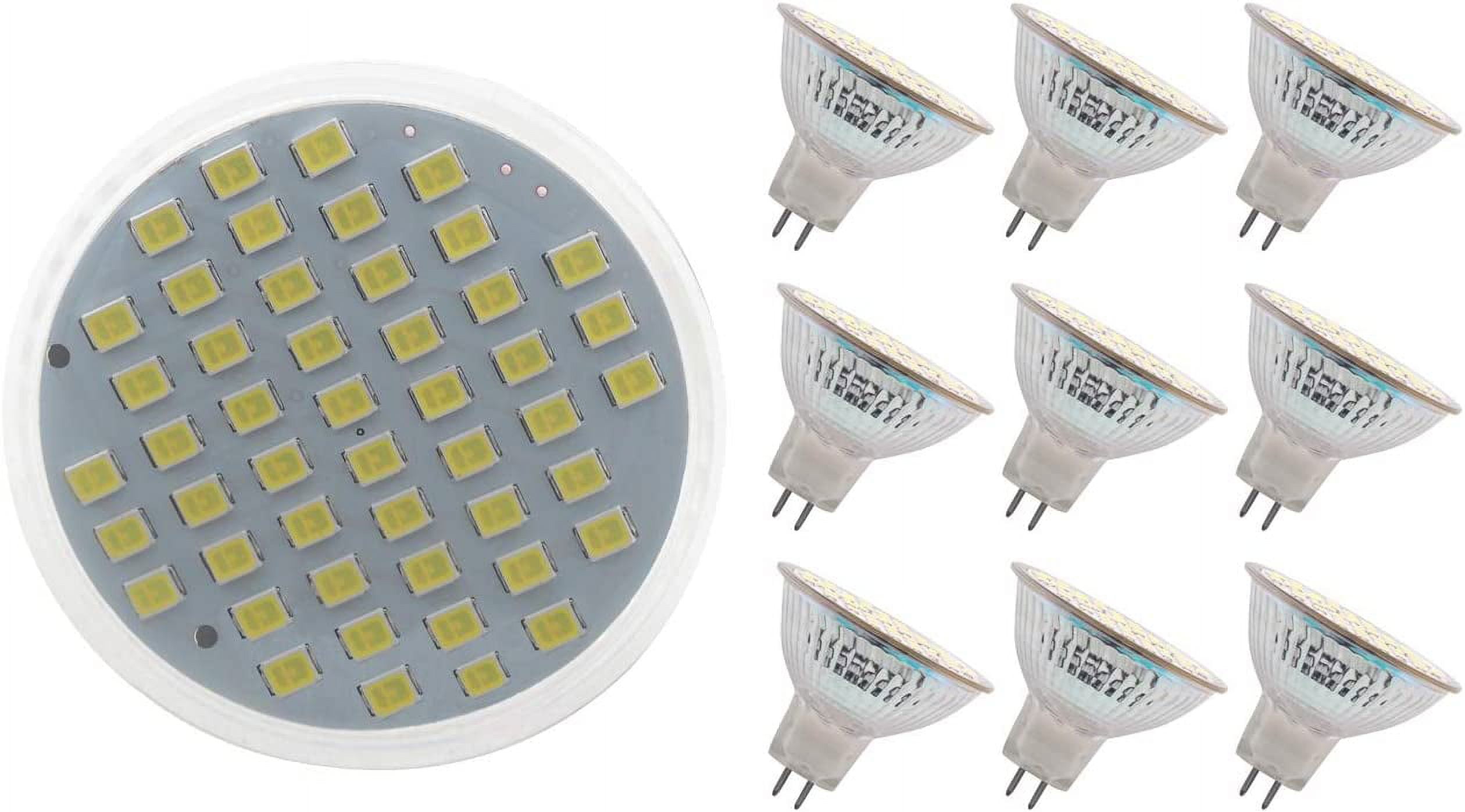 Glming MR16 48-2835 SMD GU5.3 AC/DC12-24V 3Watts Glass Cover LED ...