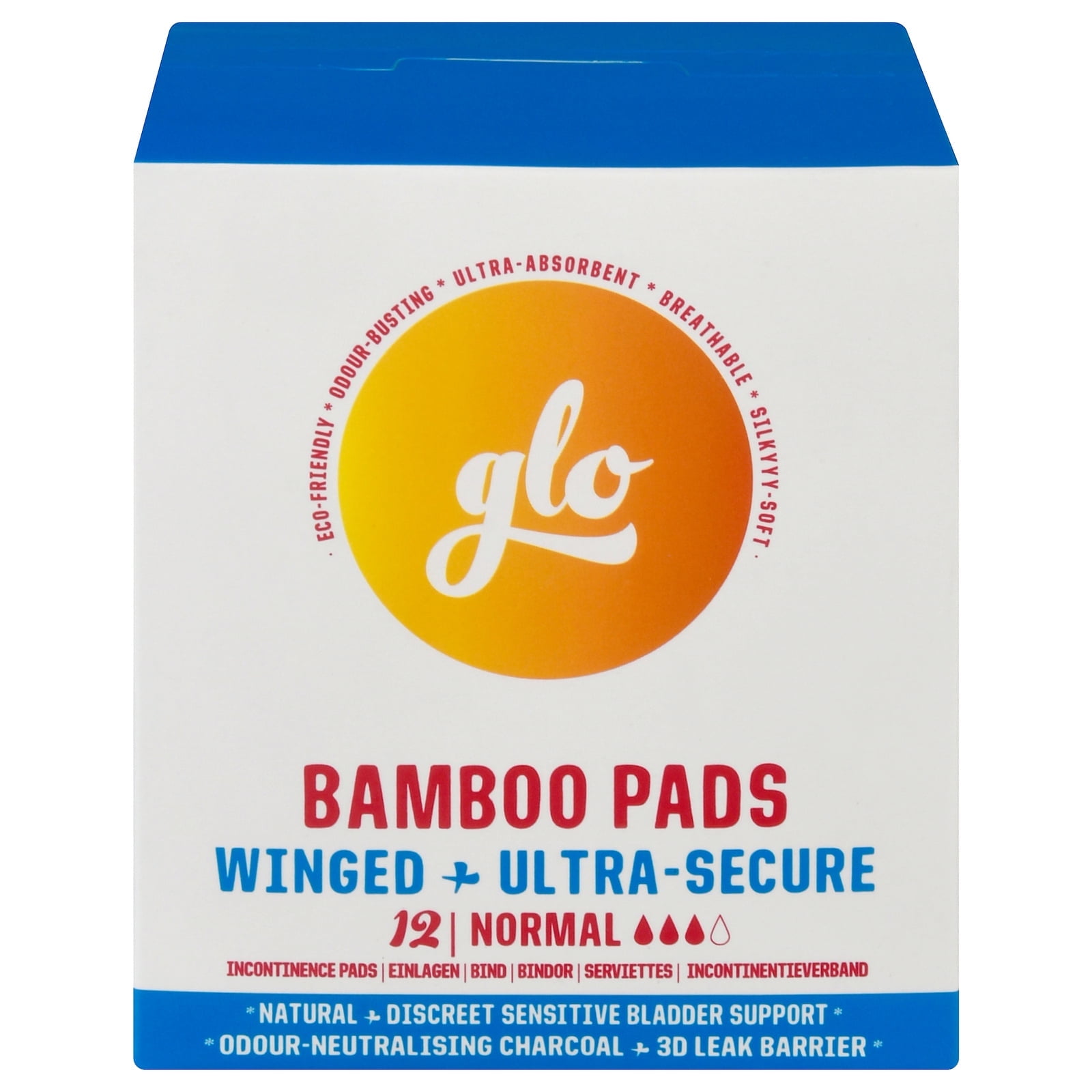 Glo - Pads Bamboo Senstv Blddr - Case of 8-12 CT - Walmart.com