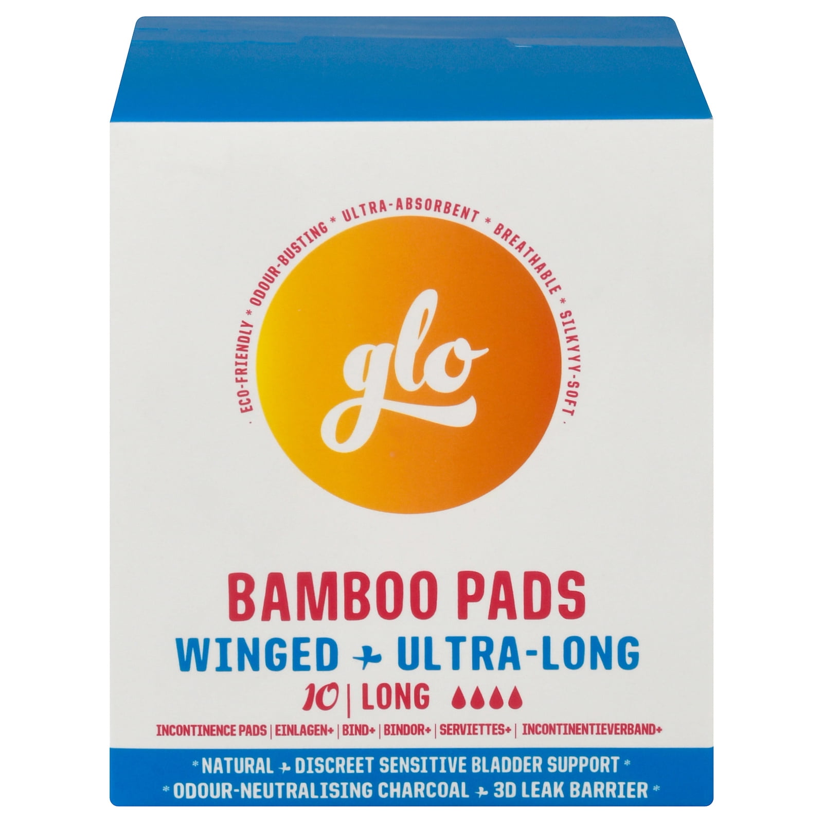 Glo - Pads Long Bmboo Sens Bldr - Case of 8-10 CT - Walmart.com