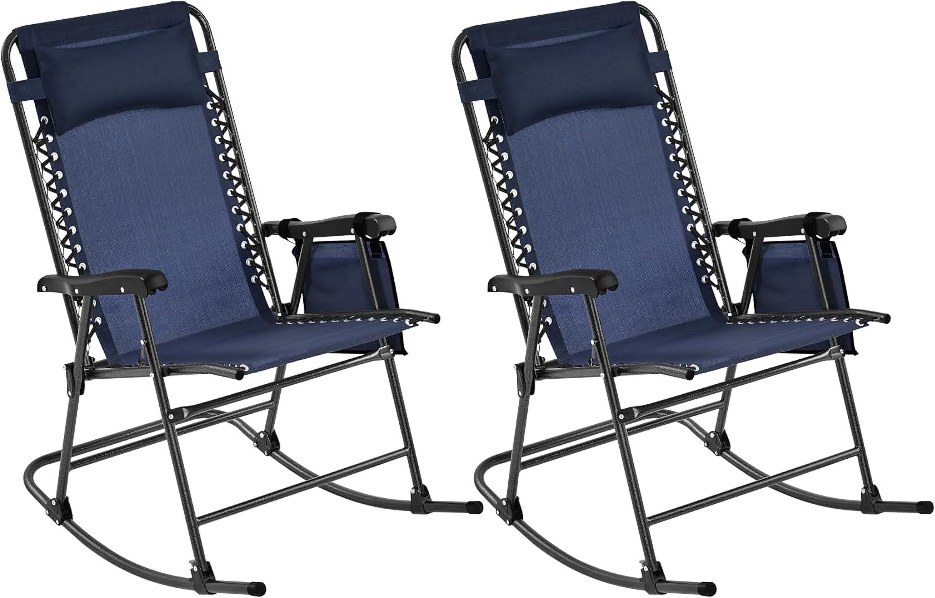GloCart 26in Rocking Chair Outdoor Zero Gravity Folding Chairs Rocking ...