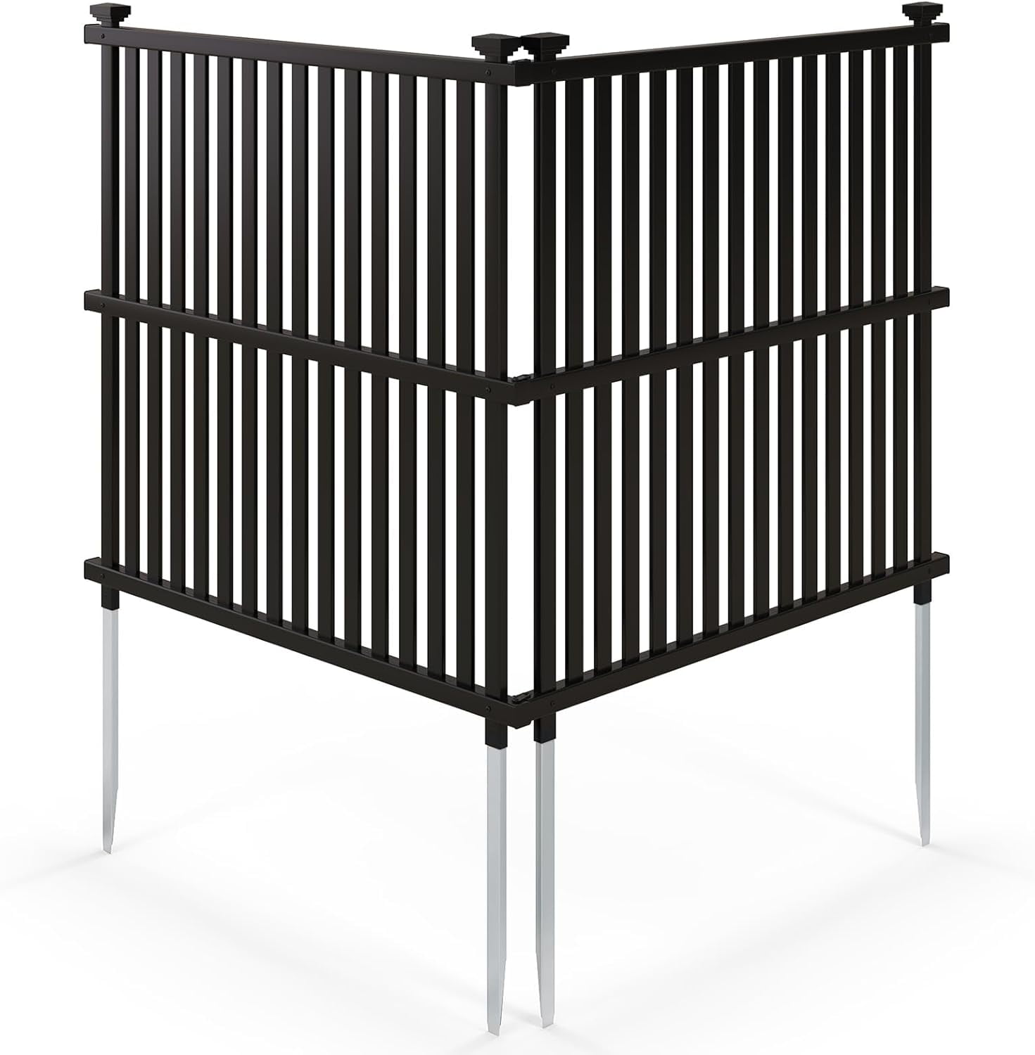 GloCart Air Conditioner Fence, 45”W x 45”H Vinyl Privacy Screen with ...