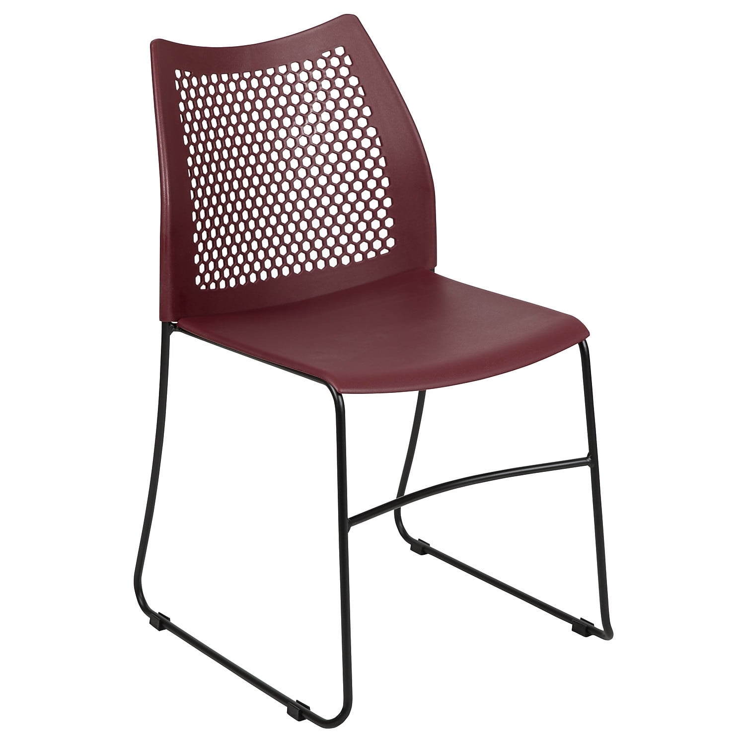 GloCart Durable Plastic Stack Chair with Air - Vent Back and Sled Base ...