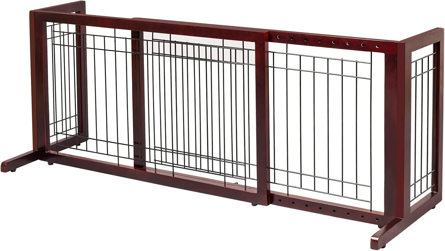 GloCart Free Standing Pet Gates for Dogs Indoor Dog Fence, Solid Wooden ...