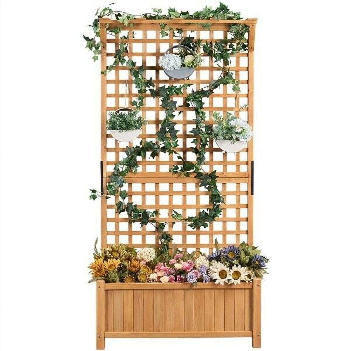 GloCart Raised bed with privacy screen Planters with mesh Planter Mesh ...