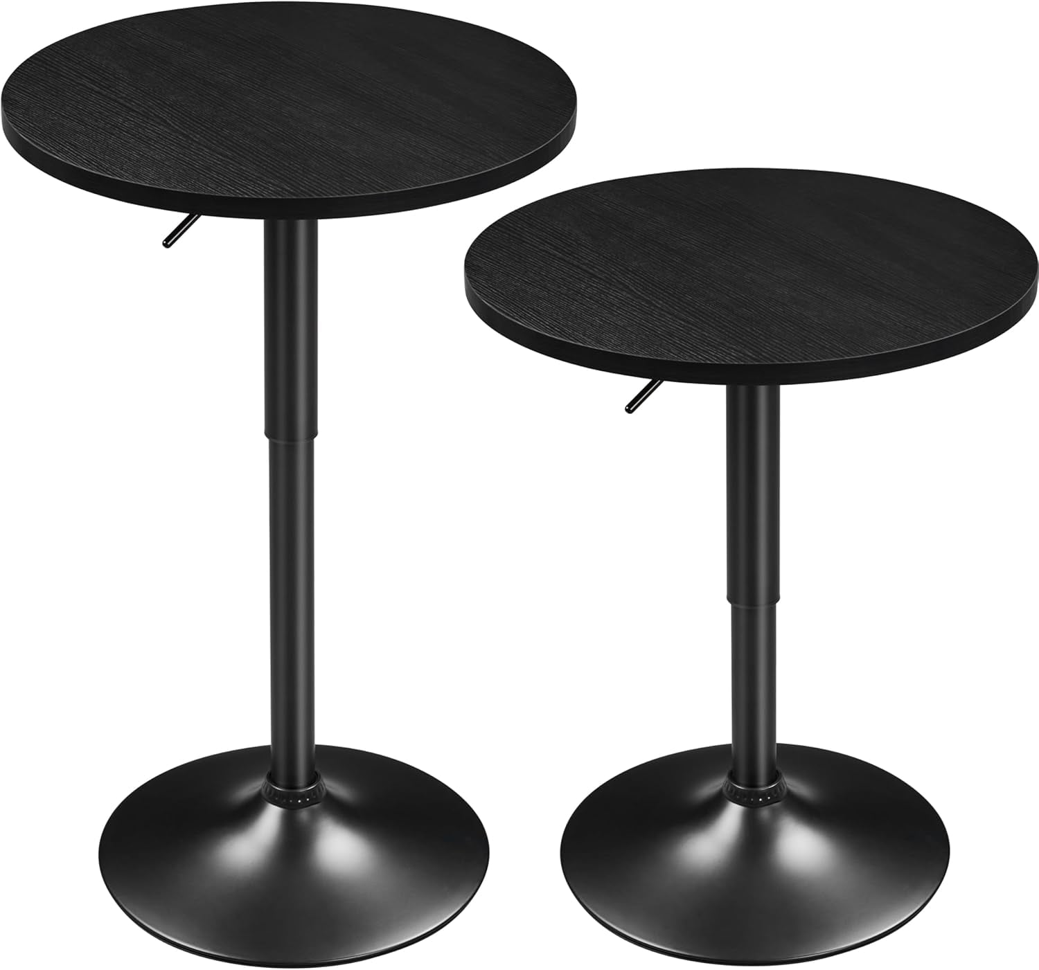GloCart Round Pub Table, Height Adjustable Bar Table with 360° Swivel ...