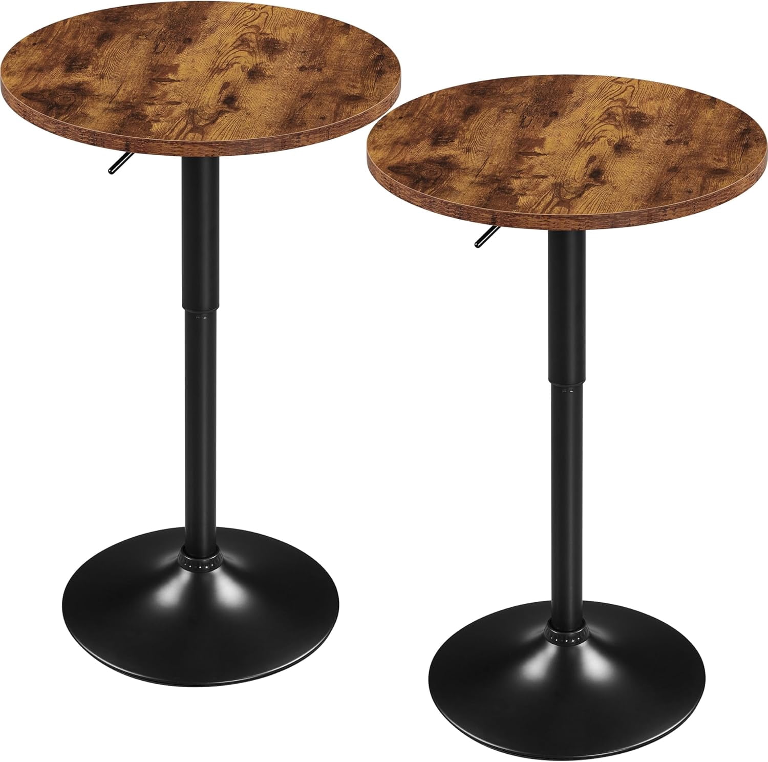 GloCart Round Pub Table, Height Adjustable Bar Table with 360° Swivel ...