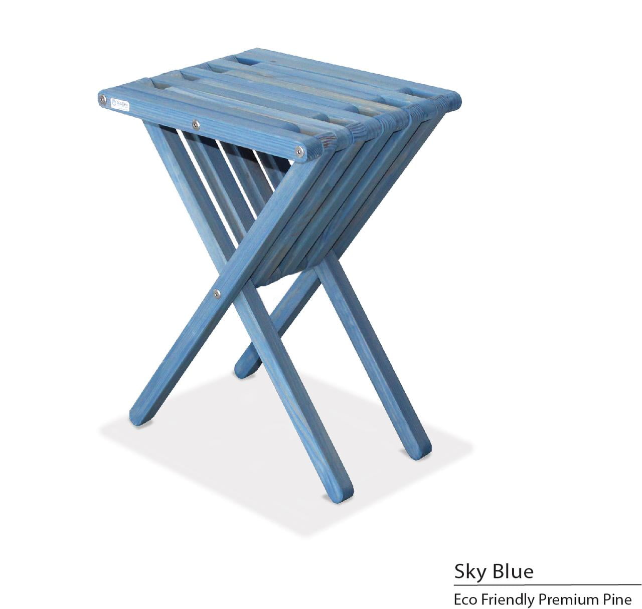 XQuare 19 x 15 x 26 in. Wooden End Table, Sky Blue - Walmart.com