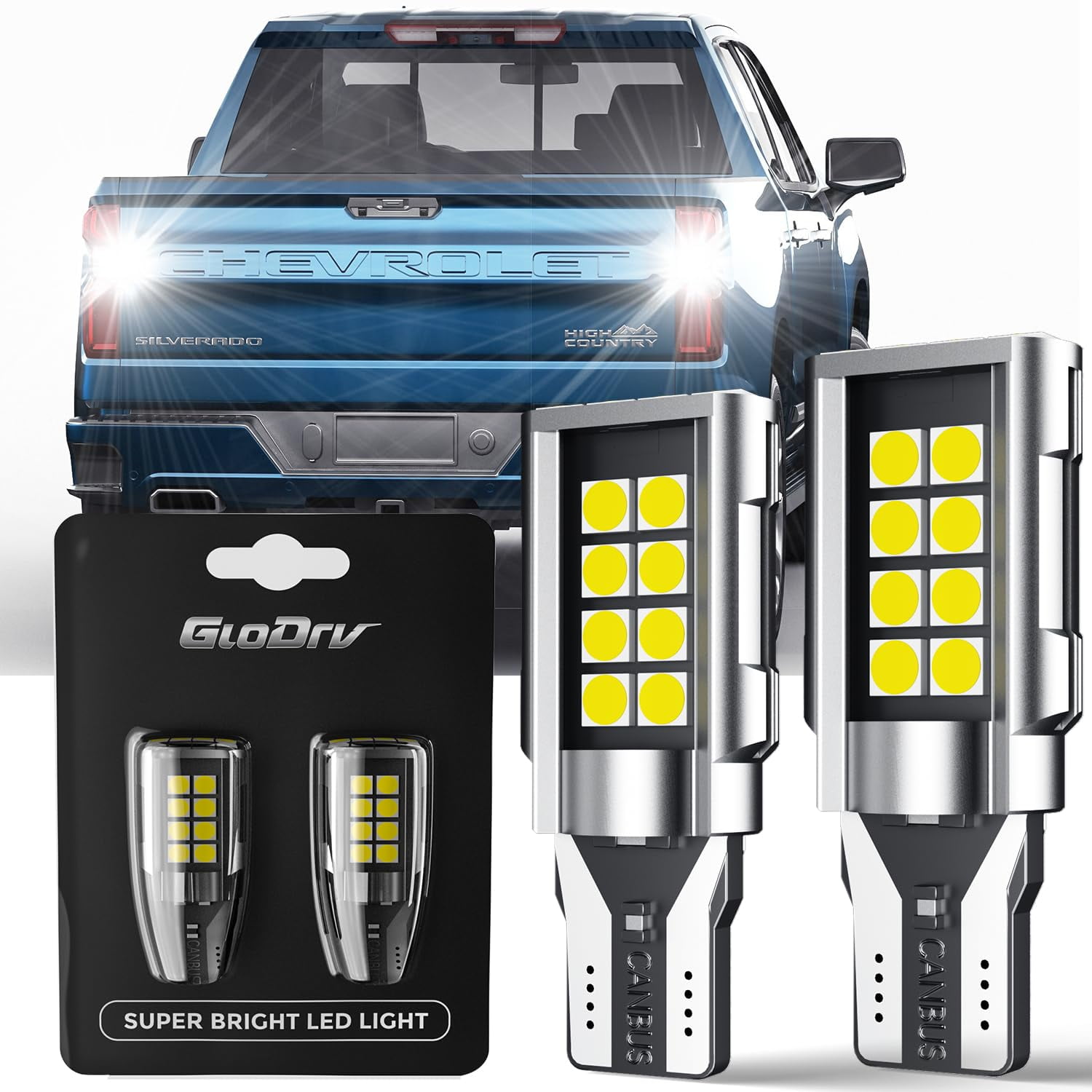 GloDrv Super Bright LED MSF2 Reverse Backup Light Bulbs for 2019 2020 ...