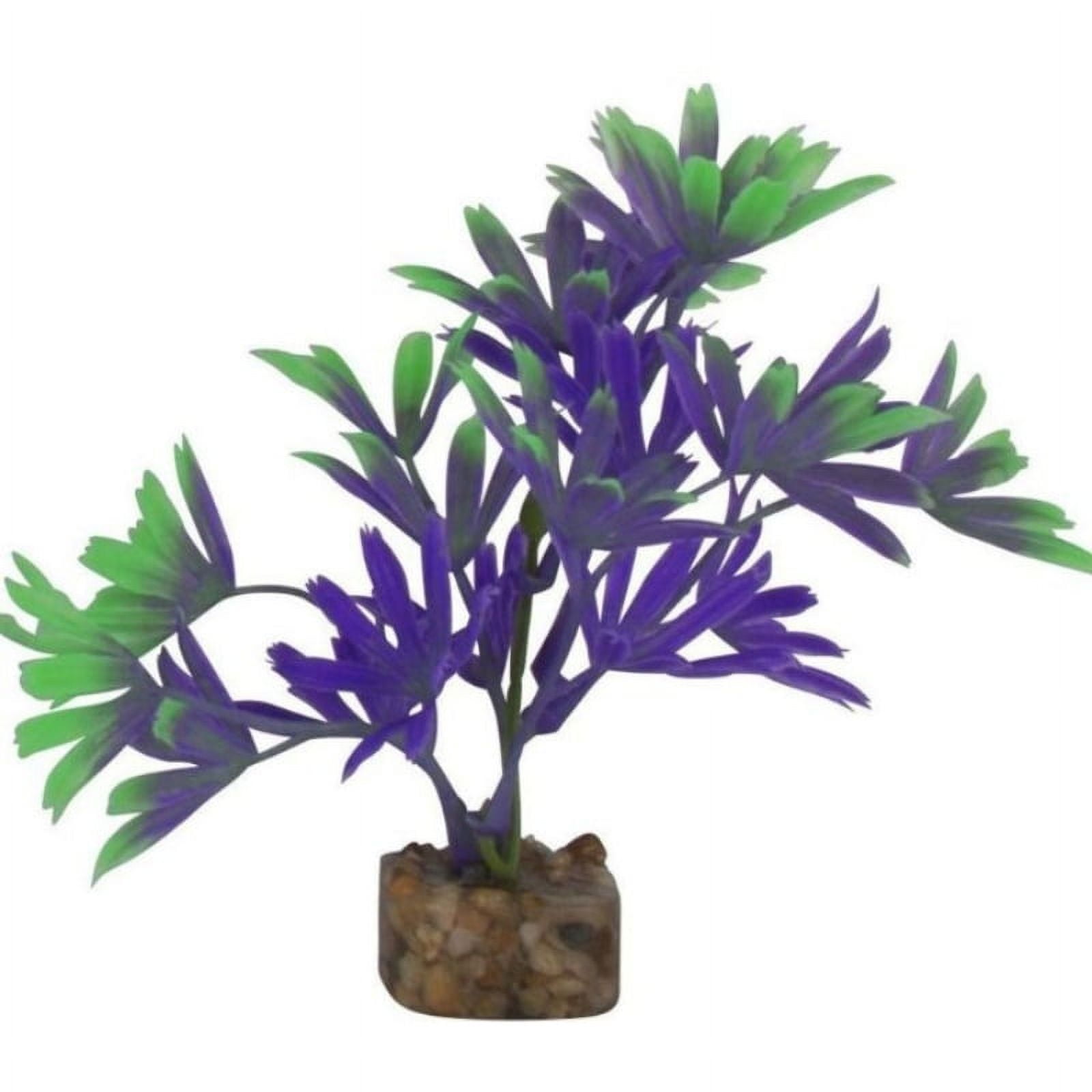 "GloFish Aquarium Plant Decoration, GREEN and PURPLE, S" - Walmart.com