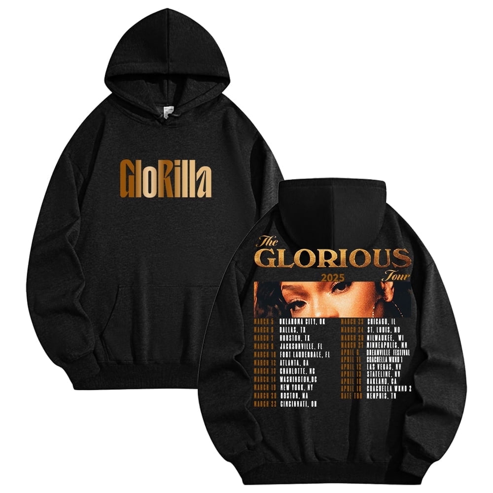 GloRilla The Glorious Tour 2025 Hoodie Long Sleeve Streetwear Men Women ...
