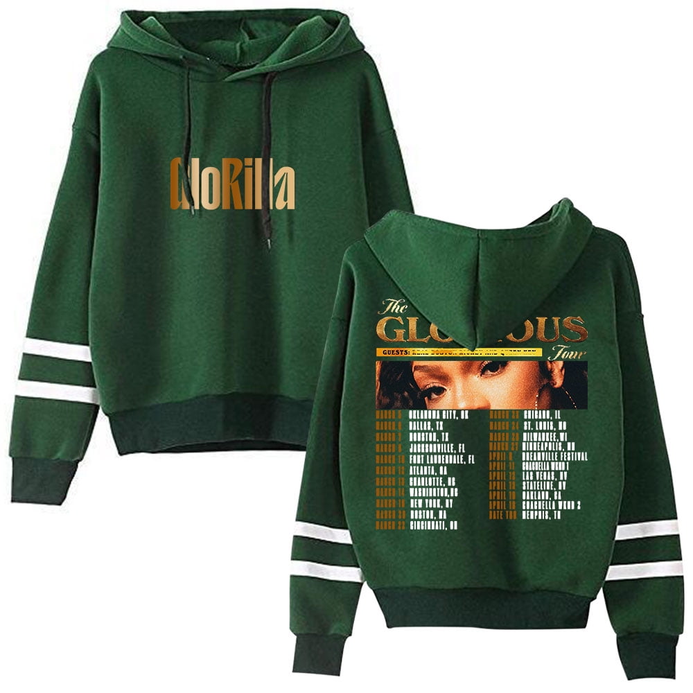 GloRilla The Glorious Tour 2025 Merch Hoodies Pocketless Parallel Bars ...