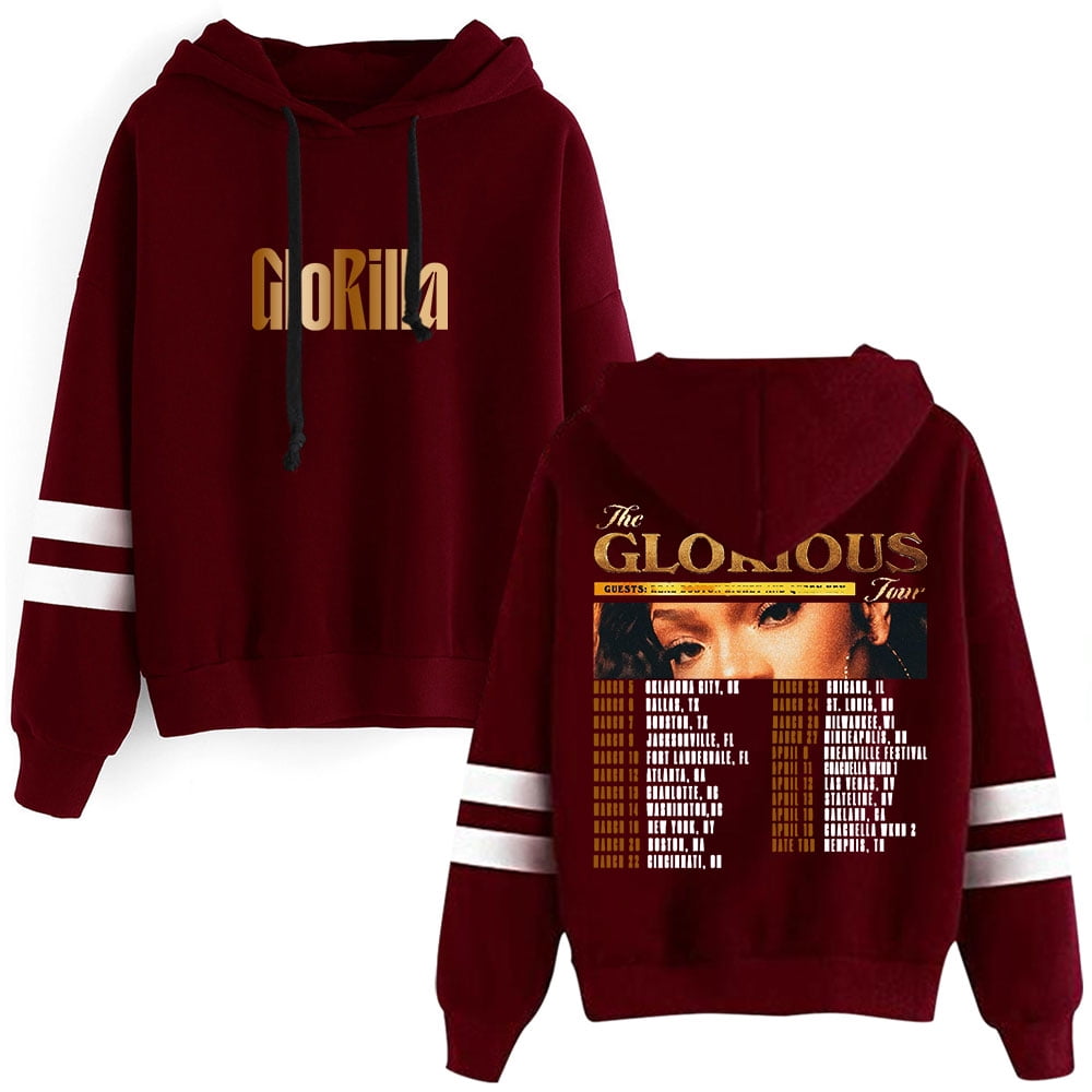 GloRilla The Glorious Tour 2025 Merch Hoodies Pocketless Parallel Bars ...