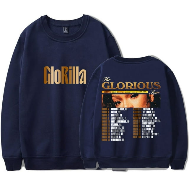 GloRilla The Glorious Tour 2025 Merch Long Sleeve Women Men Fashion ...
