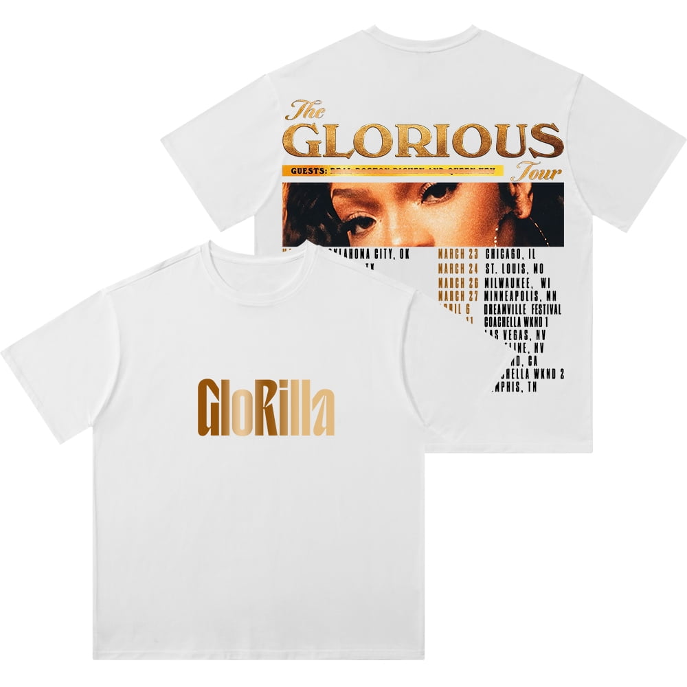 GloRilla The Glorious Tour 2025 Merch Wash T-Shirts Unisex HipHop ...