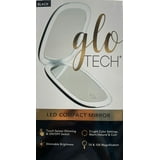 GloTech LED Compact Makeup Mirror - Light Magnifying, Portable for Travel, Adjustable Stand ...