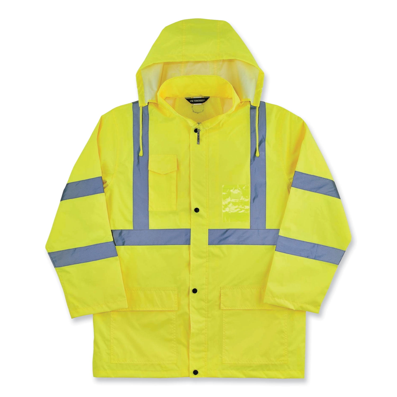 GloWear 8366 Class 3 Lightweight Hi-Vis Rain Jacket, Polyester, Medium ...
