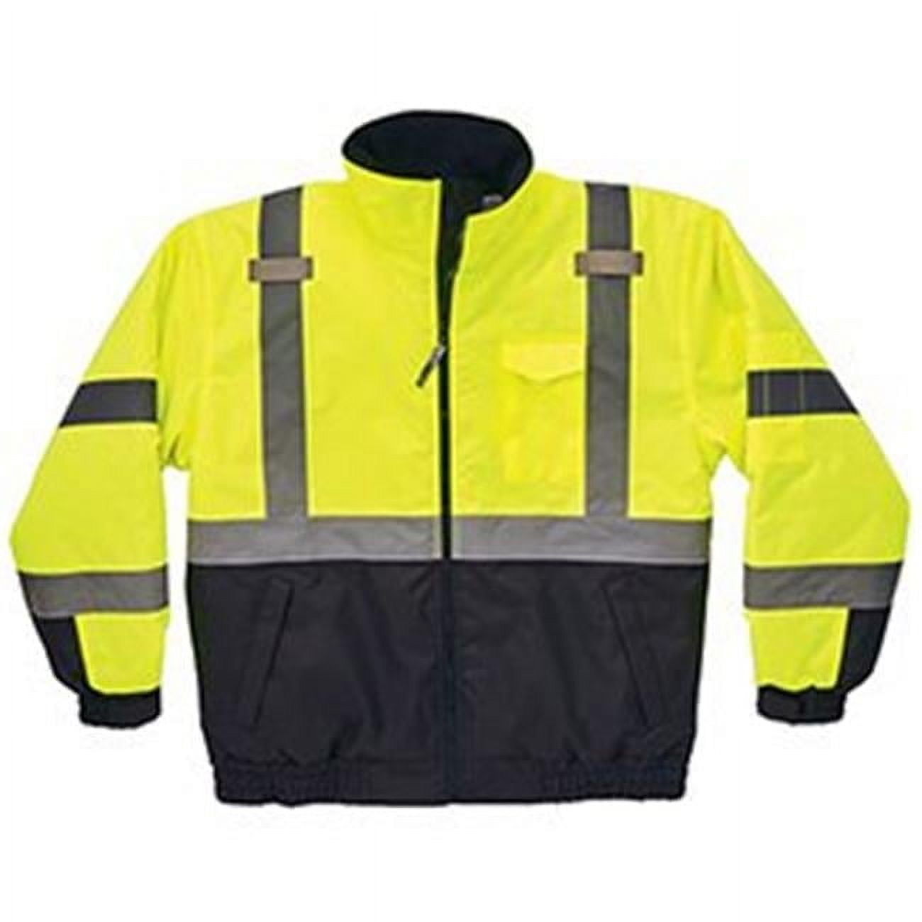 GloWear 8377 Type R Class 3 Quilted Bomber Jacket, Lime - Large ...