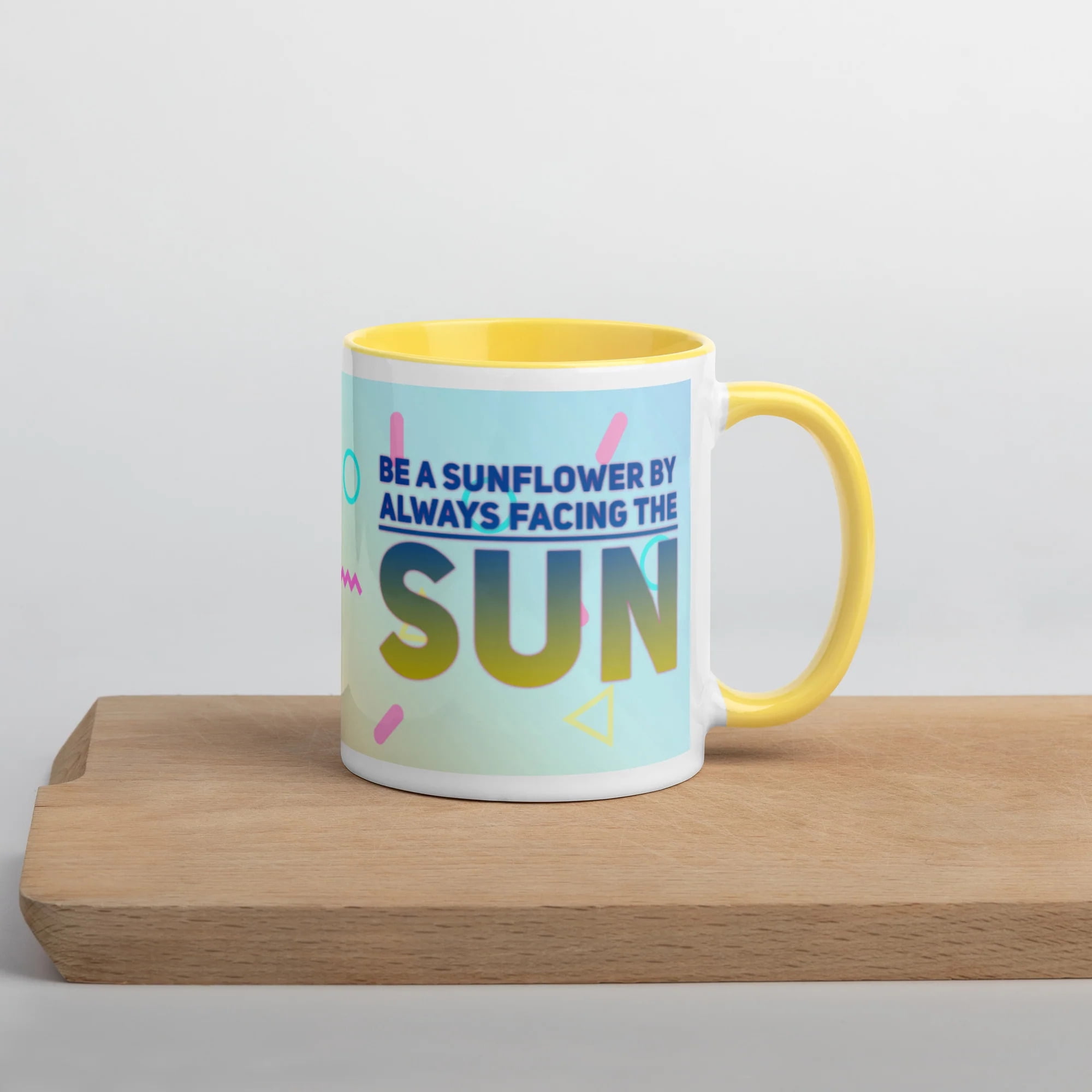 GloWell Designs - Mug with Color Inside - Motivational Quote - Be A Sunflower - Walmart.com