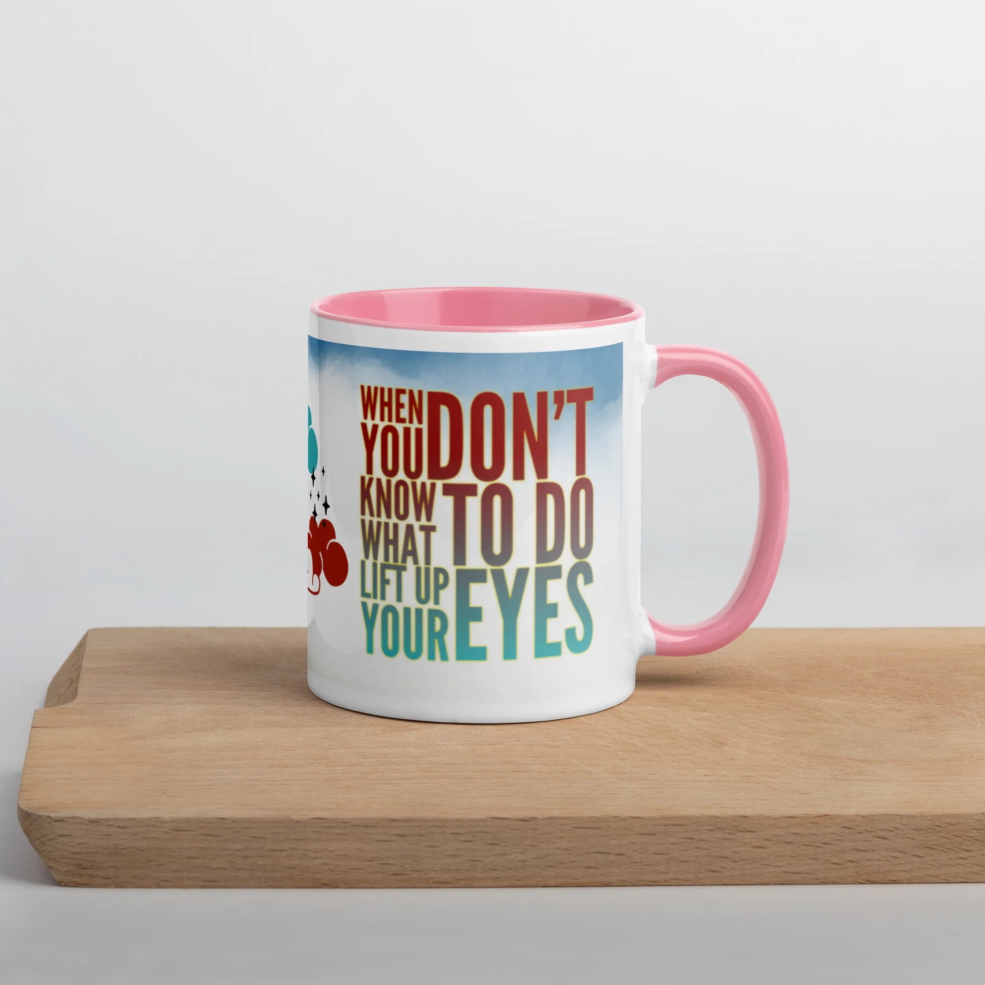 GloWell Designs - Mug with Color Inside - Motivational Quote - Lift Up ...