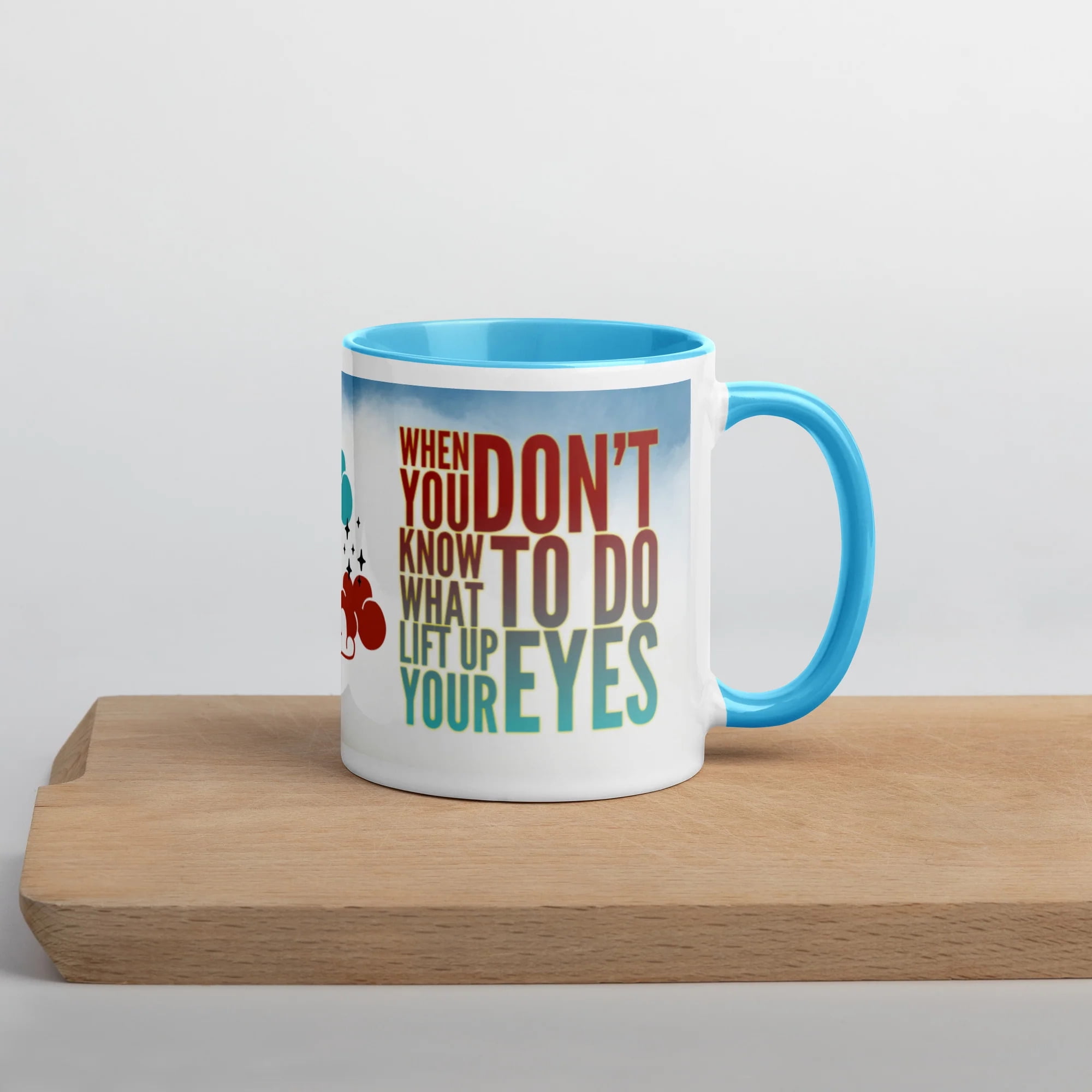 GloWell Designs - Mug with Color Inside - Motivational Quote - Lift Up ...