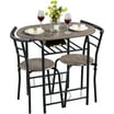 HSUNNS 3 Piece Pub Dining Set, High Storage Style Square Table and ...