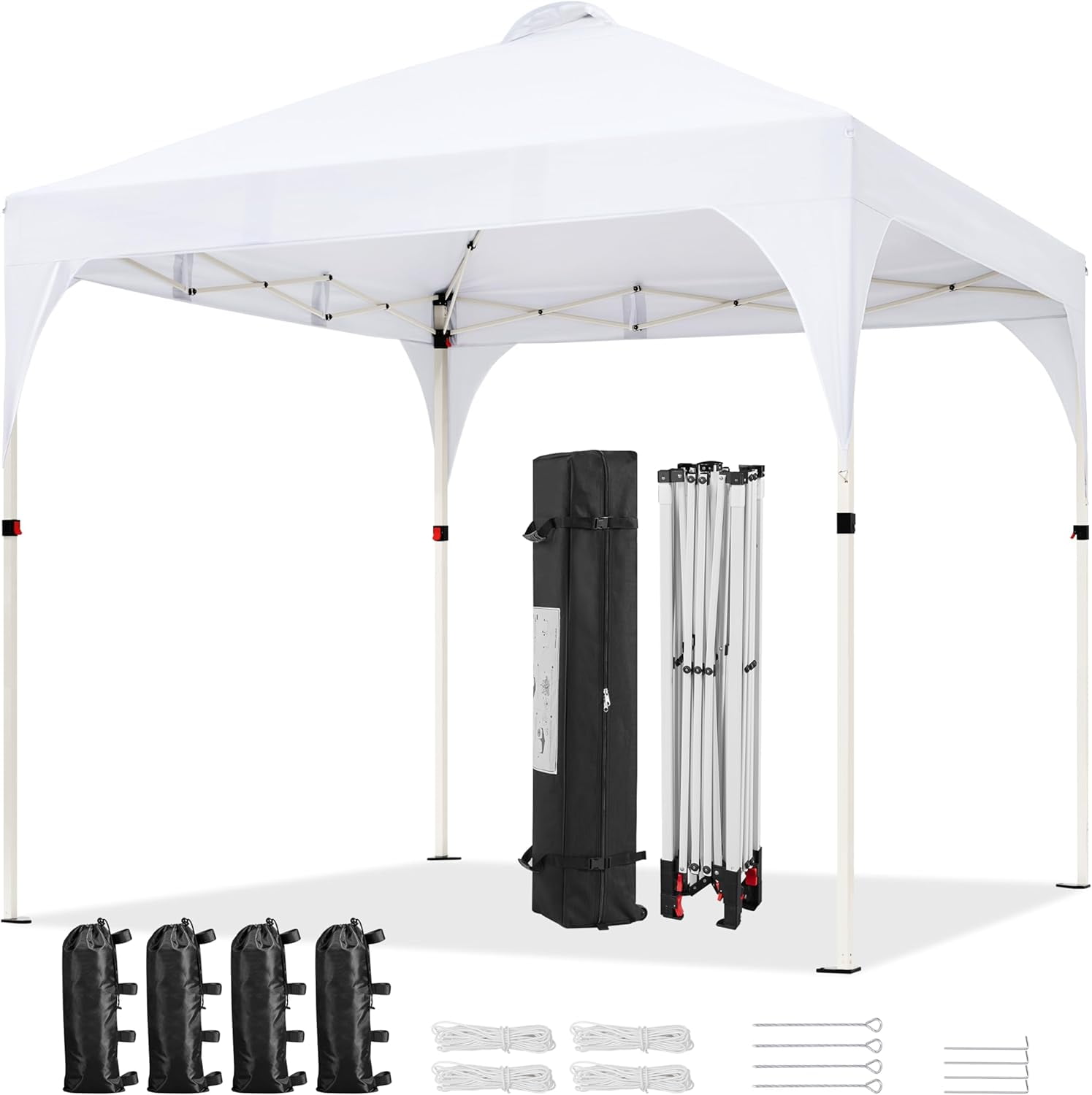 Gloaa 6.6x6.6 Pop Up Canopy Tent with Vent, Easy Set Up Tent, Instant ...