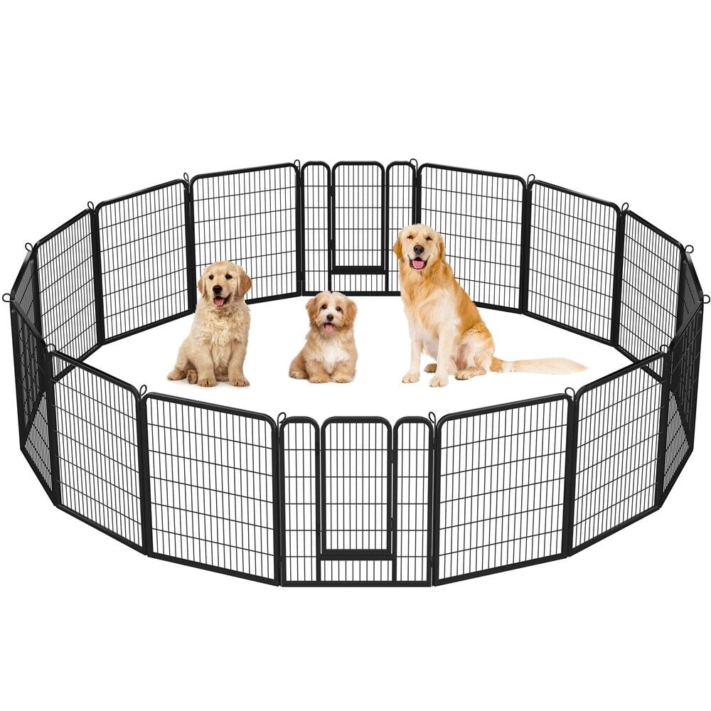 Gloaa Dog Playpen Indoor, Extra Wide Outdoor Dog Fence Foldable Pet ...