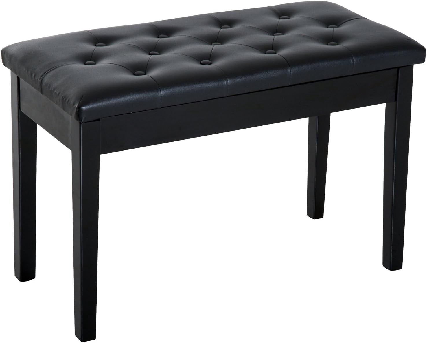 Gloaa Piano Bench, Duet Piano Chair with Faux Leather Padded Cushion ...
