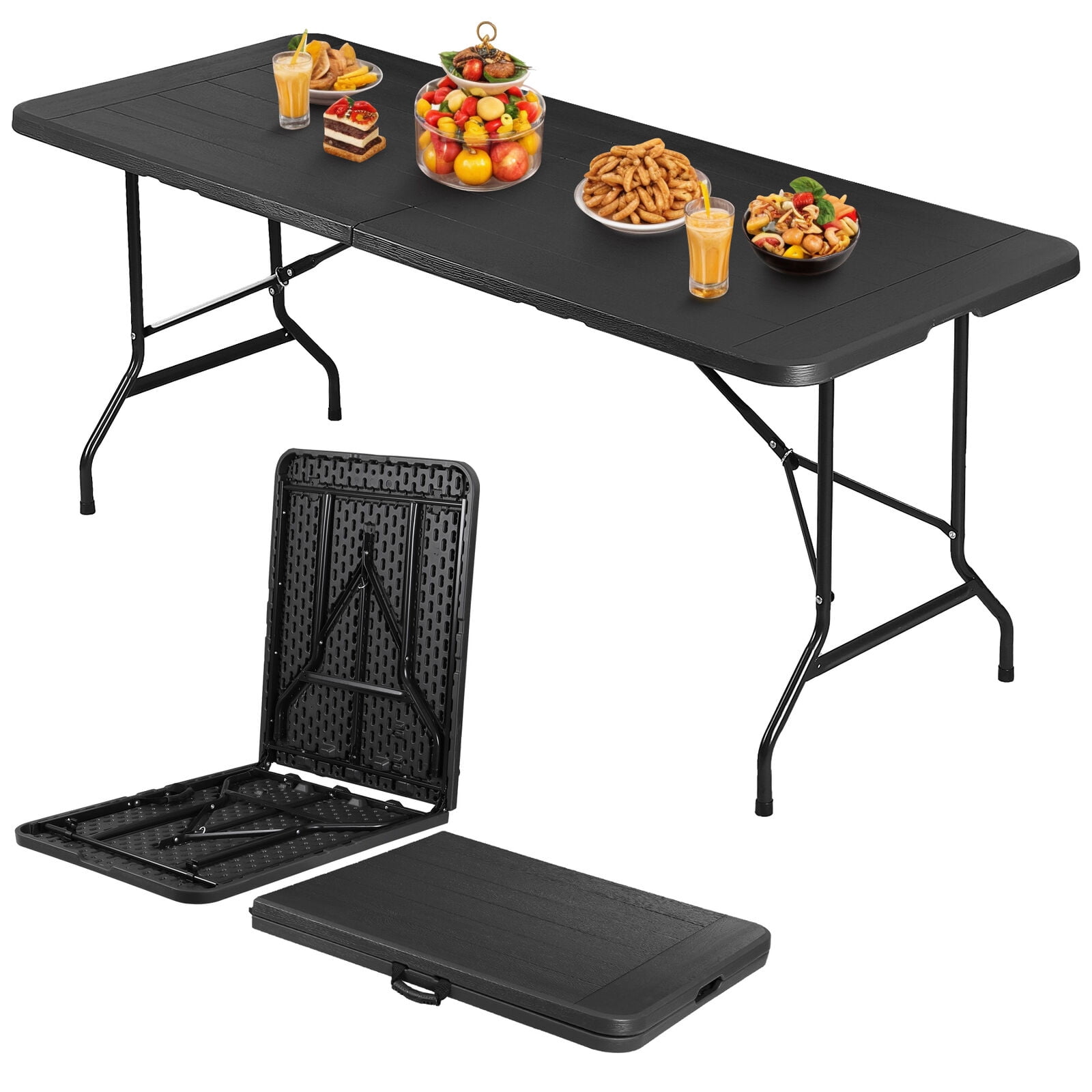 Gloaa Portable Folding Table for Camping Picnic 6 Ft kitchen Dining ...