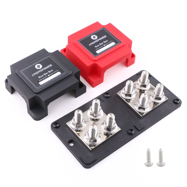 Gloaso 12V Copper Bus Bar 400 Amp Heavy Duty Module 8X 3/8" Studs ...