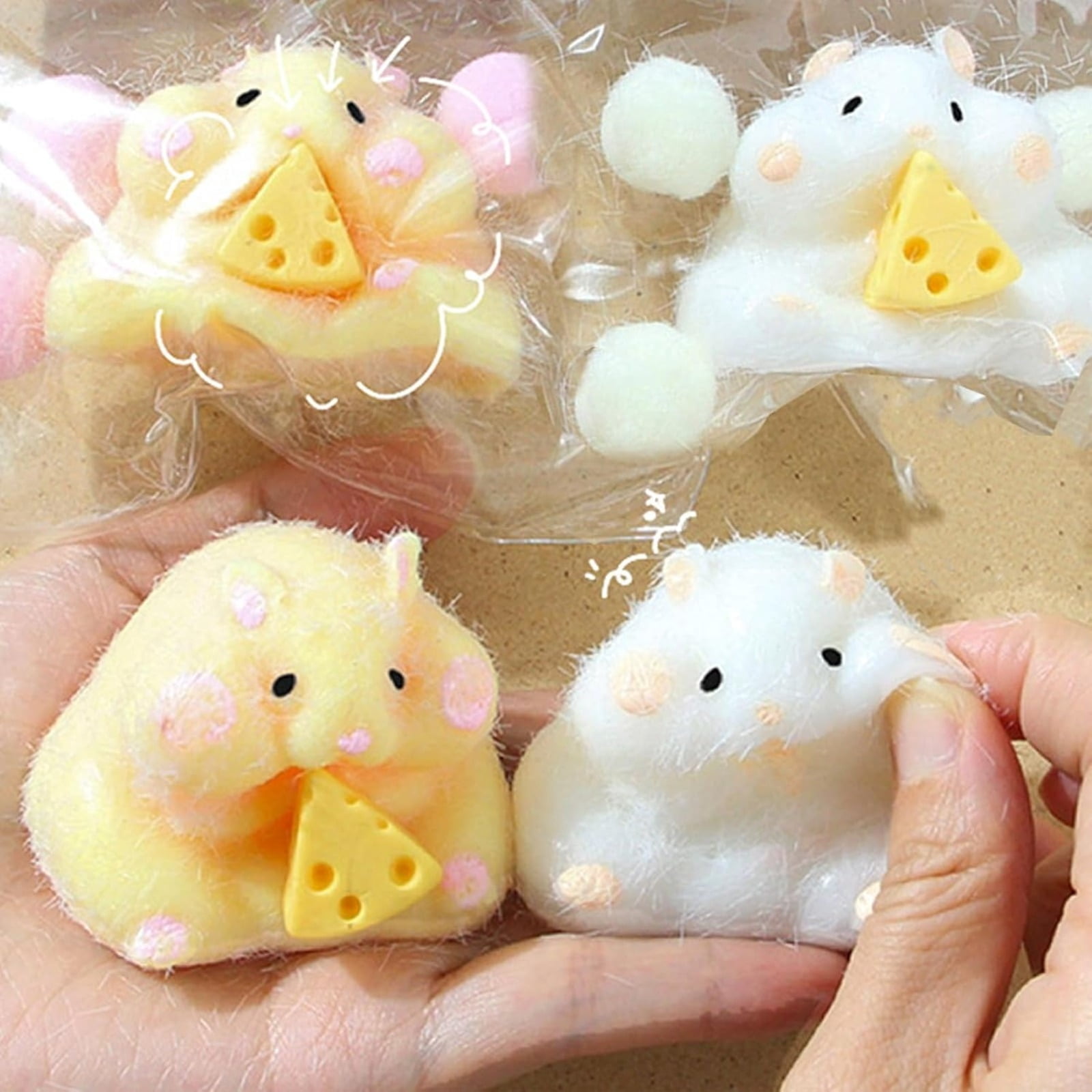 GlobaShu 2 Pack Taba Squish Hamster Toy, Taba Squishy Toys For Kids ...