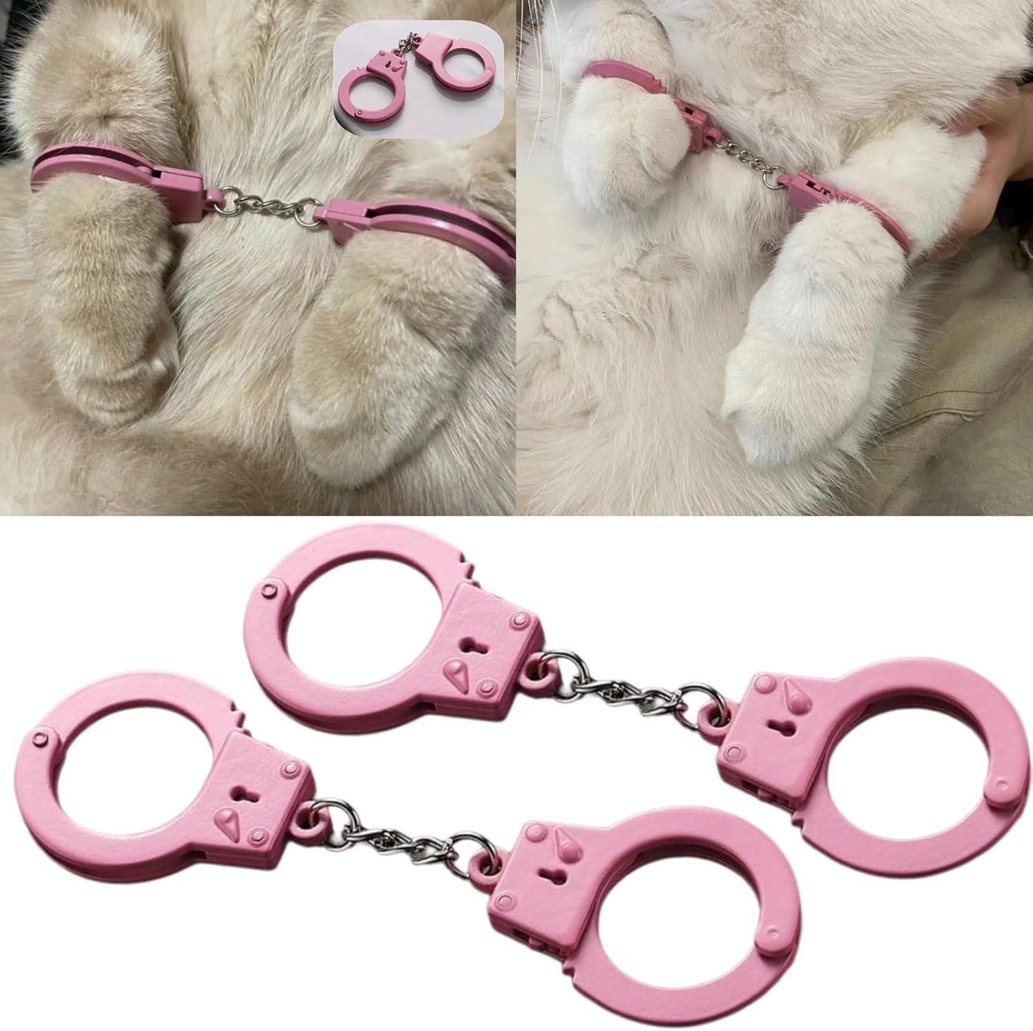 GlobaShun Cat Handcuffs Toy Cat Handcuffs Funny Cat Handcuffs Mini Cat ...