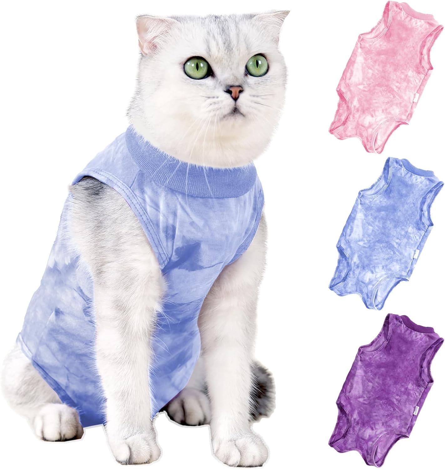 GlobaShun Cat Recovery Suit for Spay Cat Onesie for Cats After Surgery ...