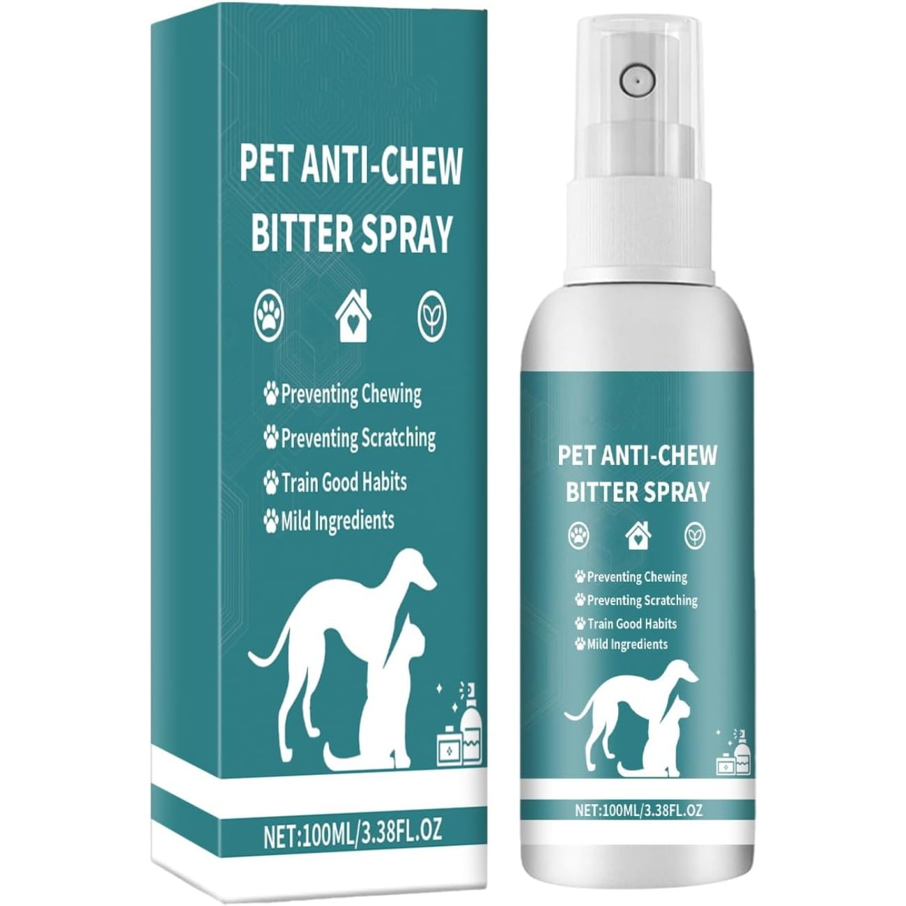 GlobaShun No Chew Spray for Dogs and Cats - 100ML Natural Bitter Spray ...
