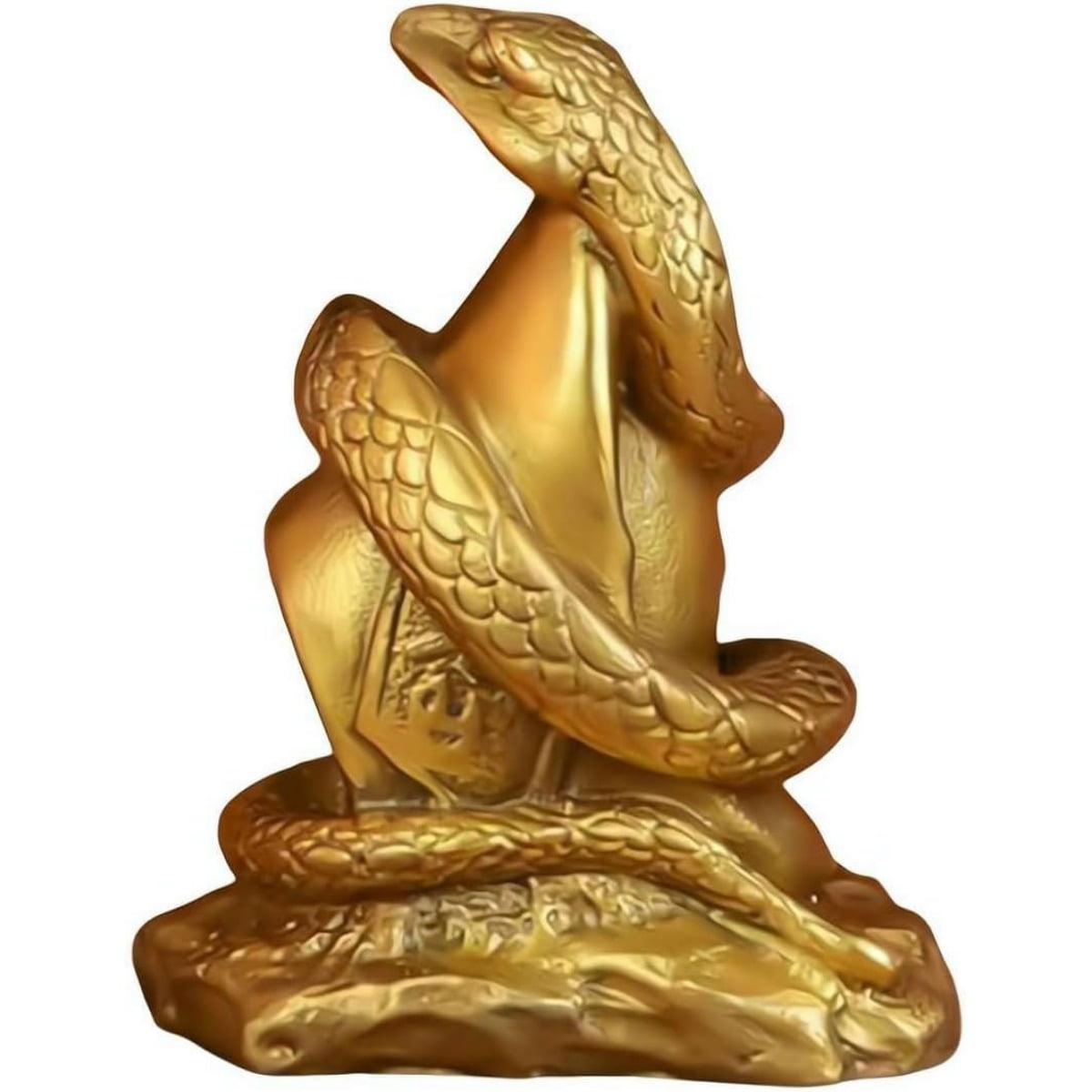 GlobaShun Chinese Snake Statue, 2025 Year of The Snake Figurine, Golden ...
