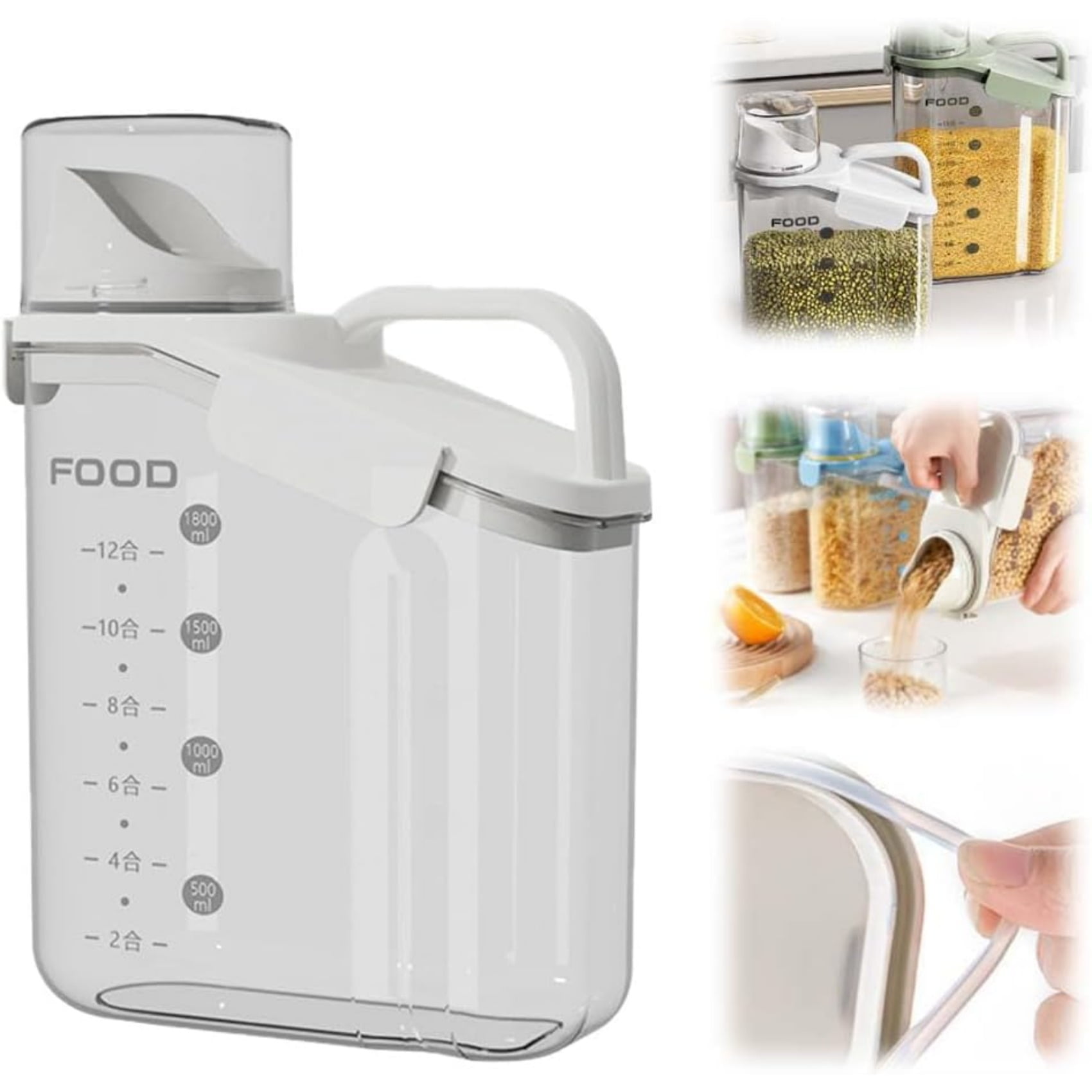 GlobaShun Clear Airtight Food Storage Containers, 68Oz Airtight Large ...